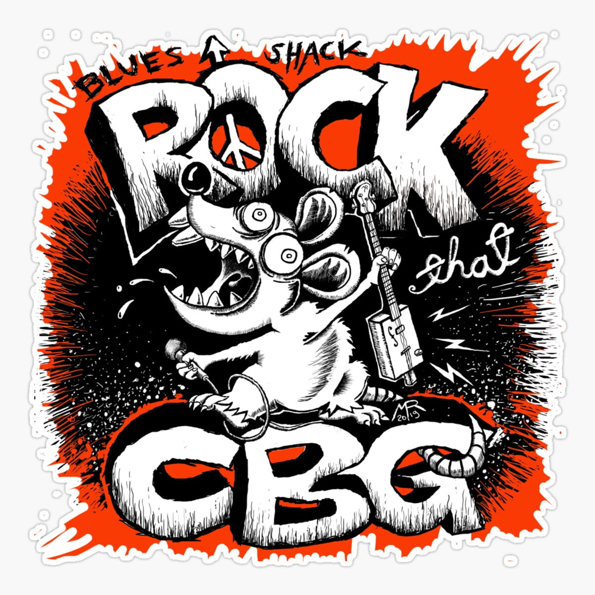 Onim Angry Cbg Rat Sticker, Phone Decal Water Bottle Stickers Car ...