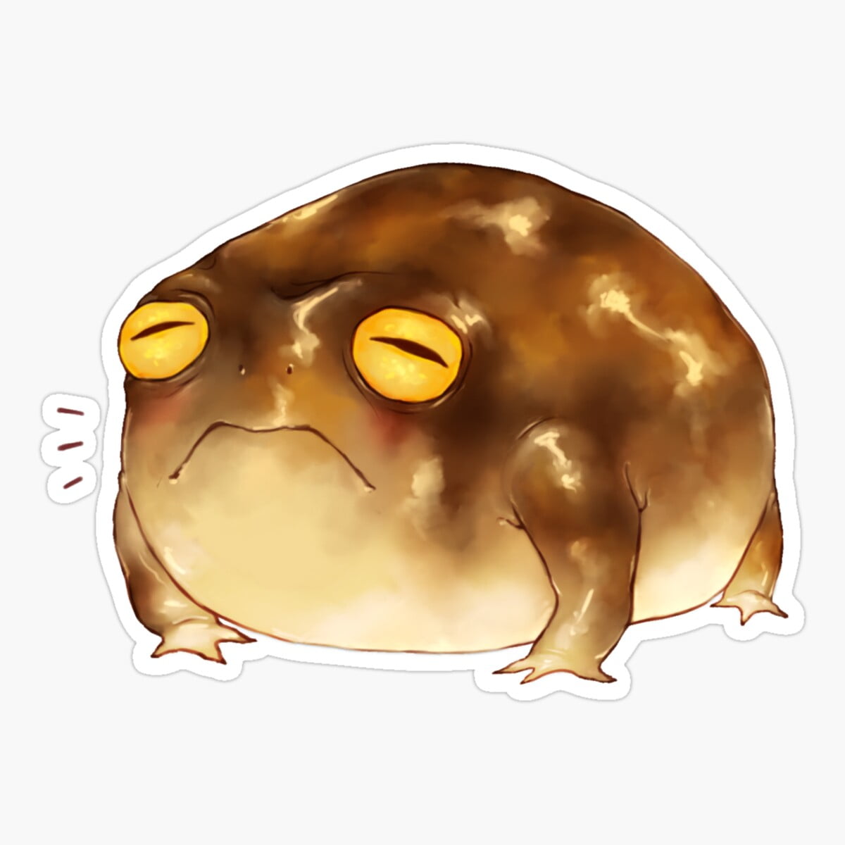 Onim Angry Frog Sticker, Phone Decal Water Bottle Stickers Car Decals ...