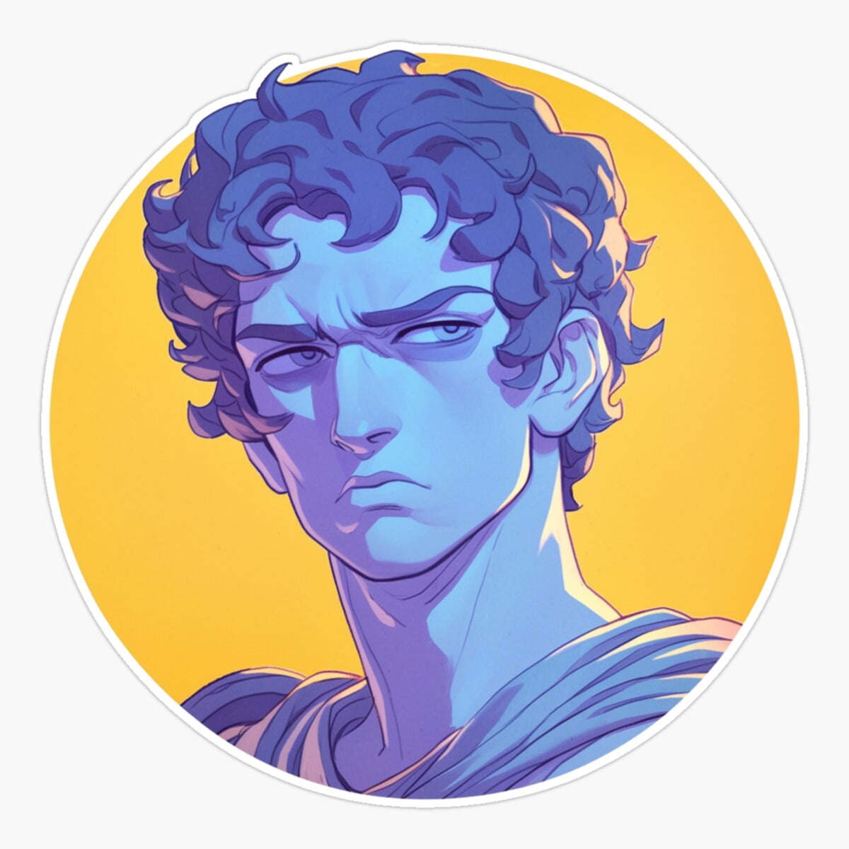 Onim Angry Man Sticker, Phone Decal Water Bottle Stickers Car Decals ...