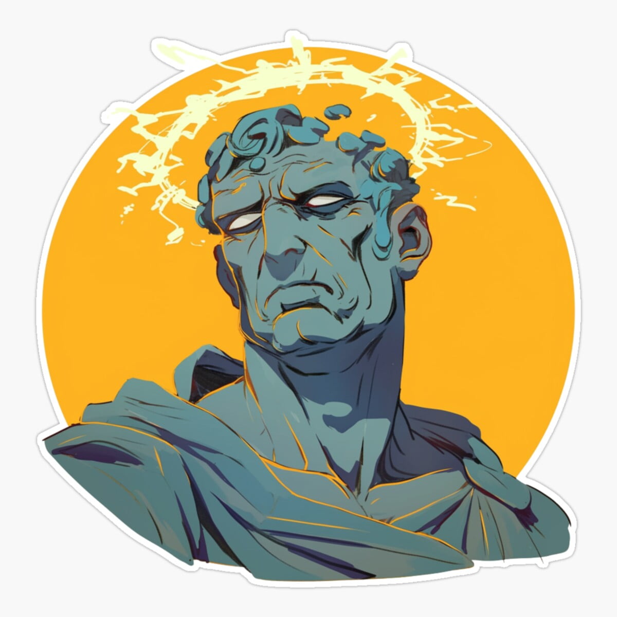 Onim Angry Man Sticker, Phone Decal Water Bottle Stickers Car Decals ...