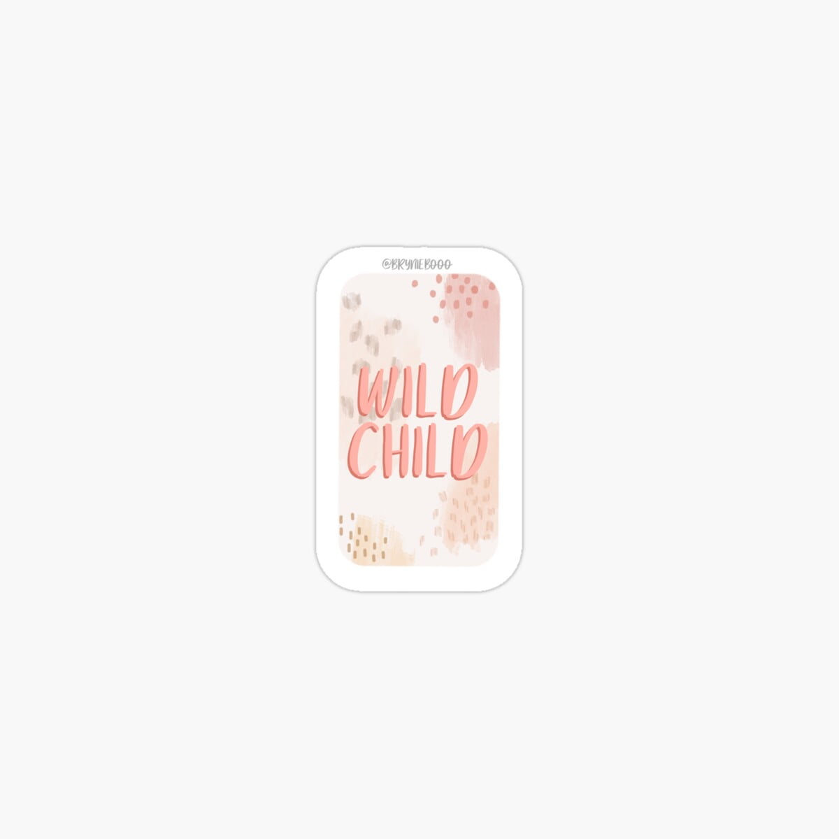Onim Animal Print Wild Child Sticker, Phone Decal Water Bottle Stickers ...