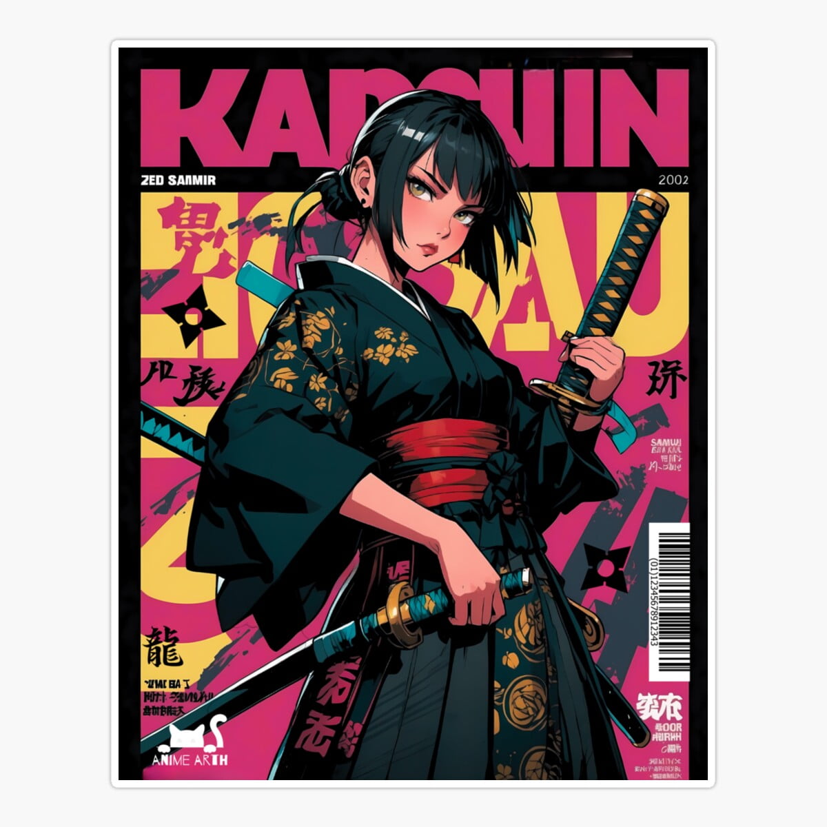 Onim Anime Arth, Magazine Cover , Poster, Girl ,Top Model , Samurai ...