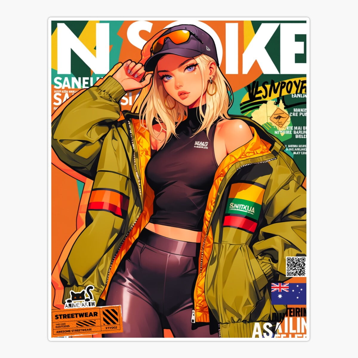 Onim Anime Arth, Magazine Cover , Poster, Model , Australia Sticker ...