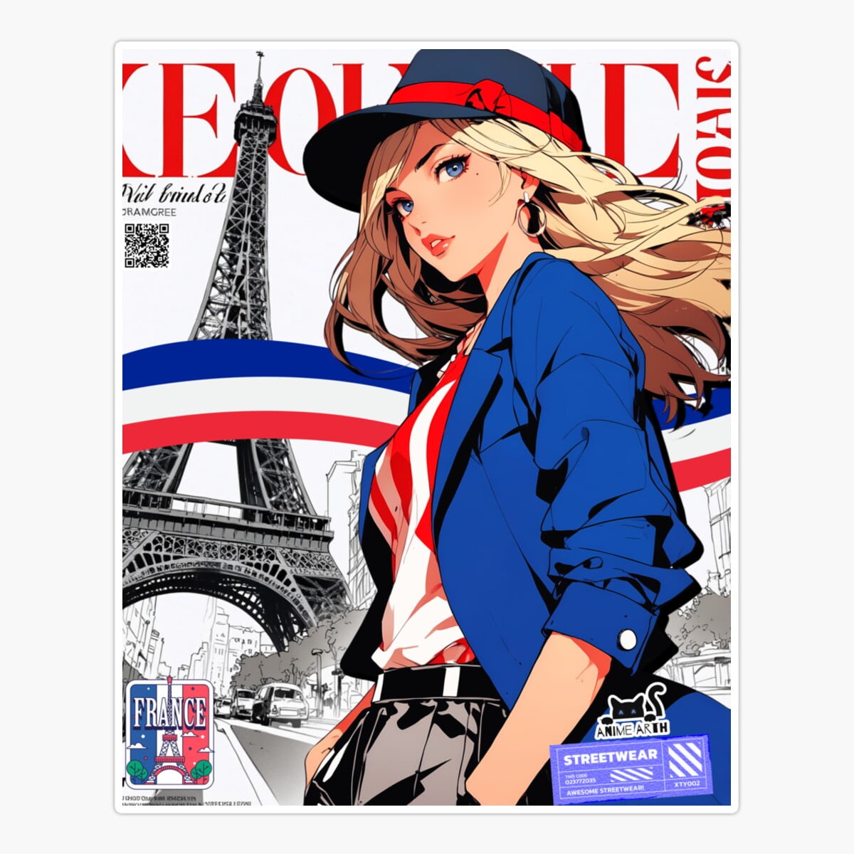 Onim Anime Arth, Magazine Cover , Poster, Model , France Sticker, Phone ...