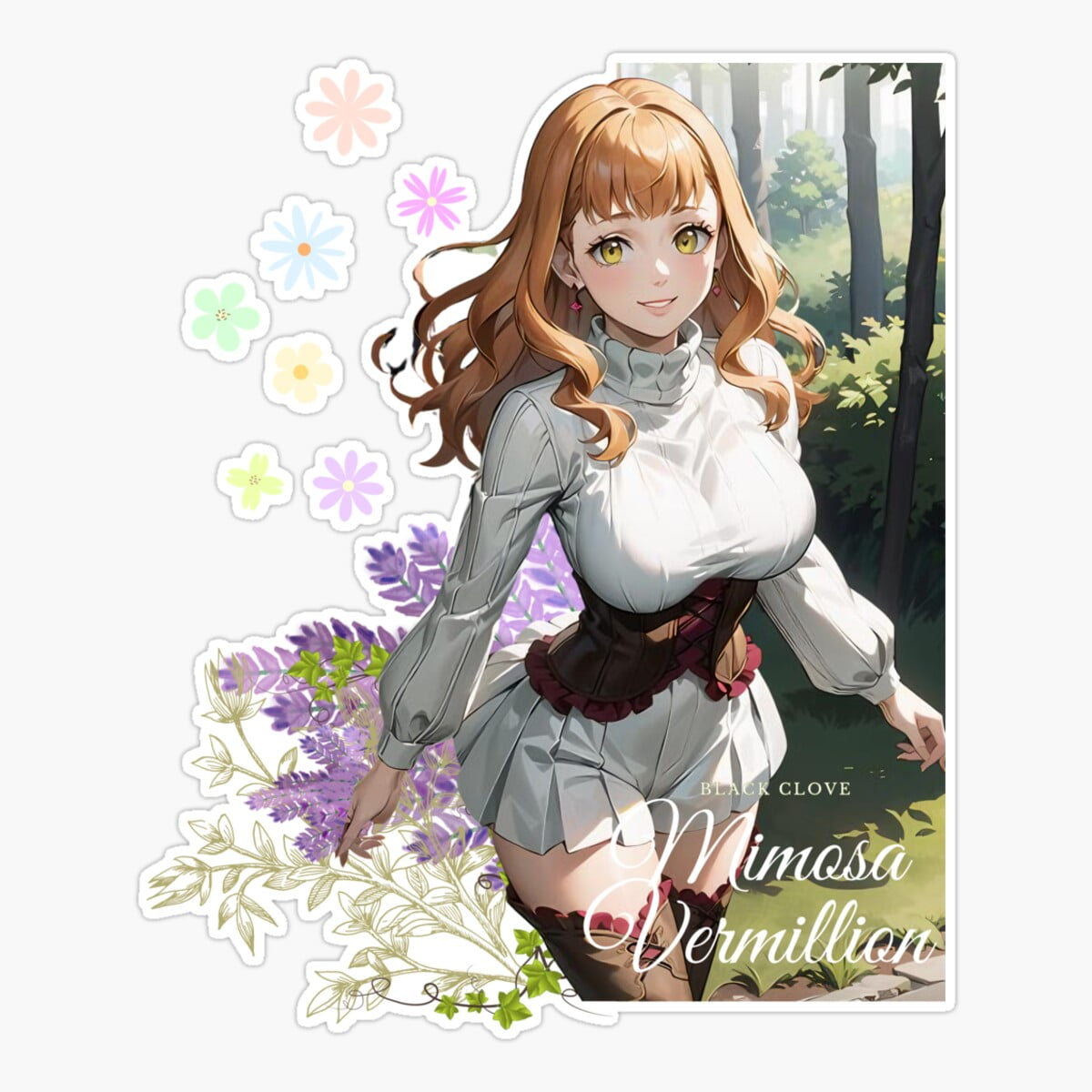 Onim Anime Arth, Manga , Anime , Mimosa Sticker, Phone Decal Water ...