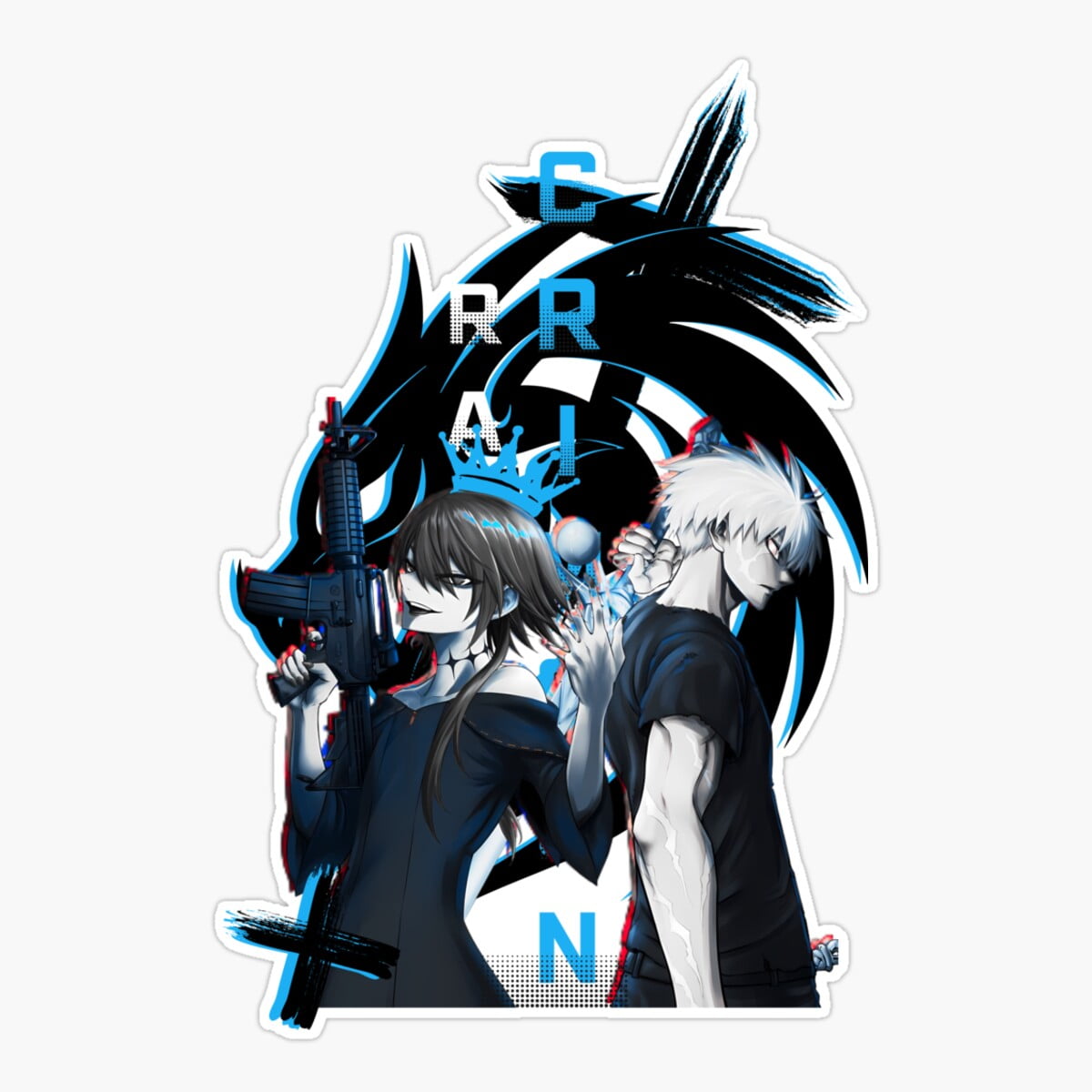 Onim Anime Arth , Manga , Ragna Crimson , Sticker, Phone Decal Water ...