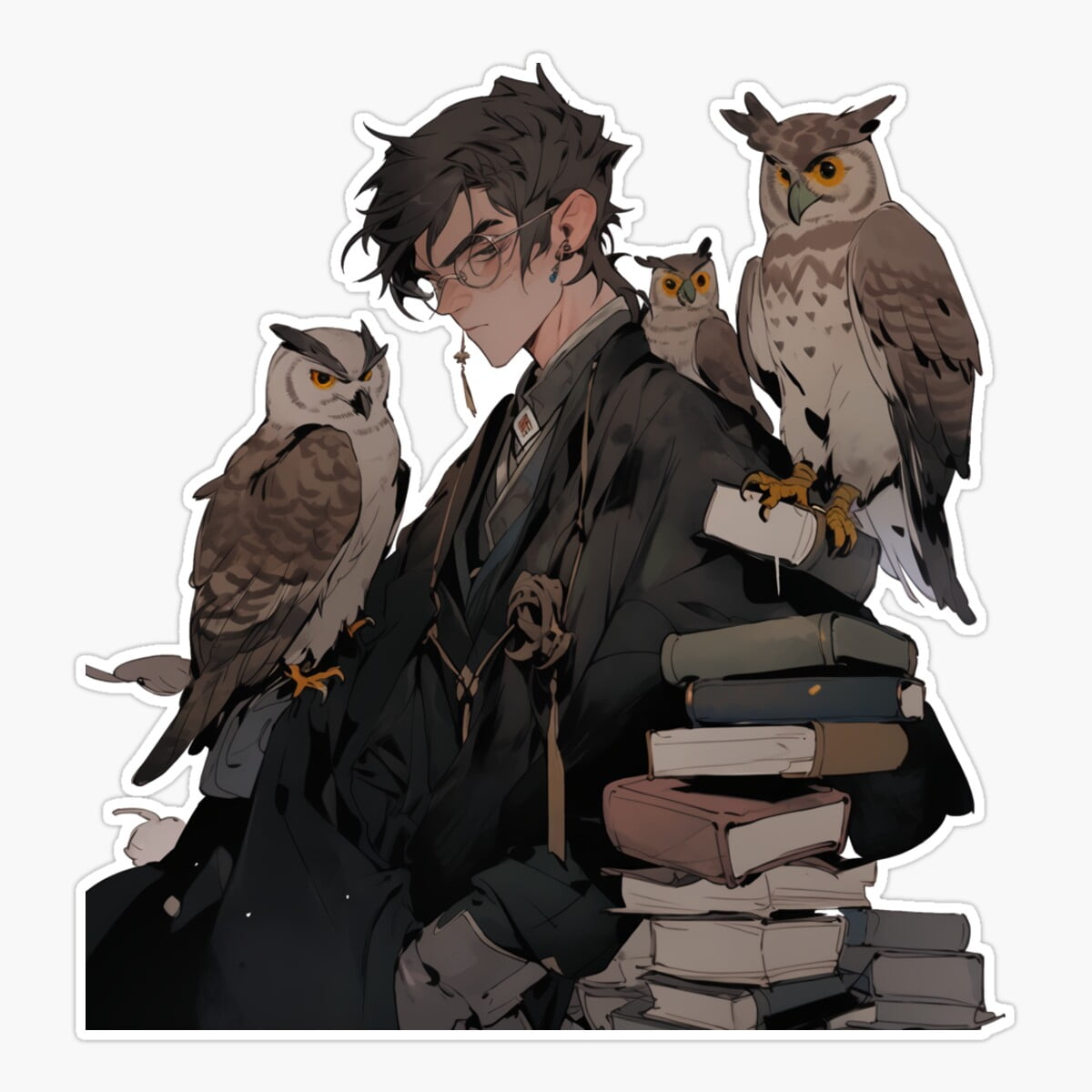 Onim Anime - Dark Academia 7 Sticker, Phone Decal Water Bottle Stickers ...