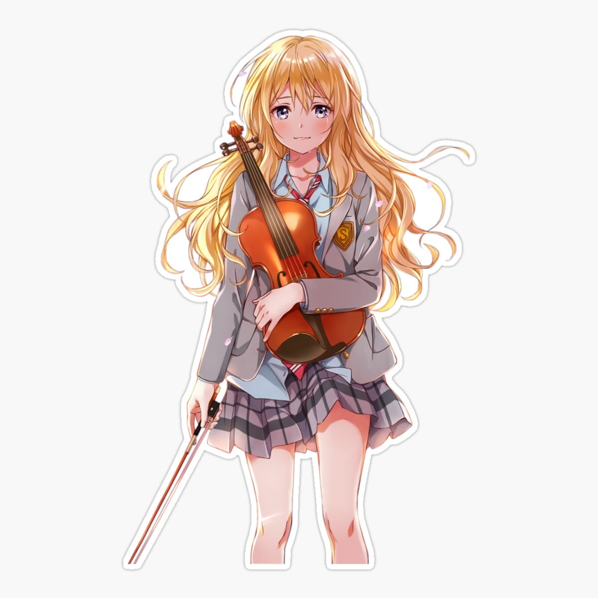 Onim Anime Girls. Lie In April. Miyazono Kaori. Sticker, Phone Decal ...