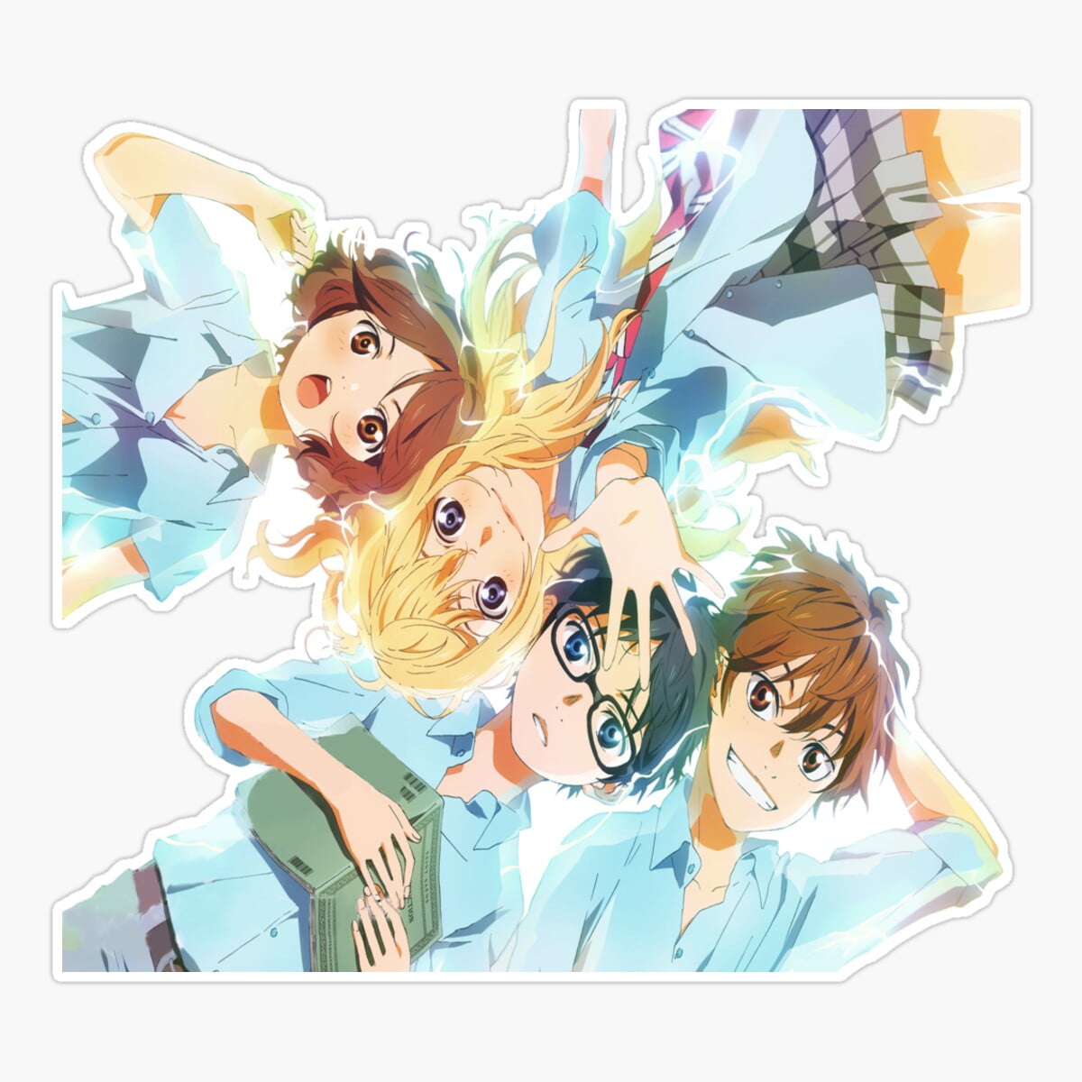 Onim Anime Girls. Lie In April. Miyazono Kaori. Sticker, Phone Decal ...