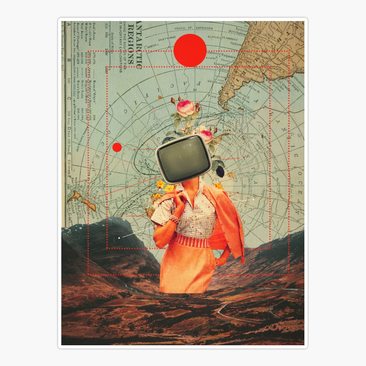 Onim Antarctic Broadcast Sticker, Phone Decal Water Bottle Stickers Car ...