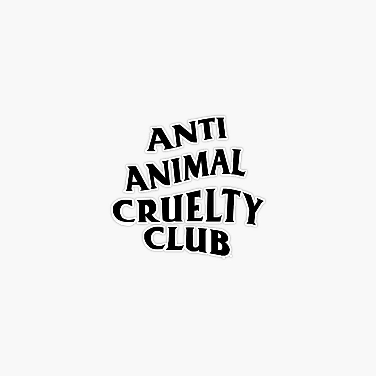 Onim Anti Animal Cruelty Club Sticker - Walmart.com