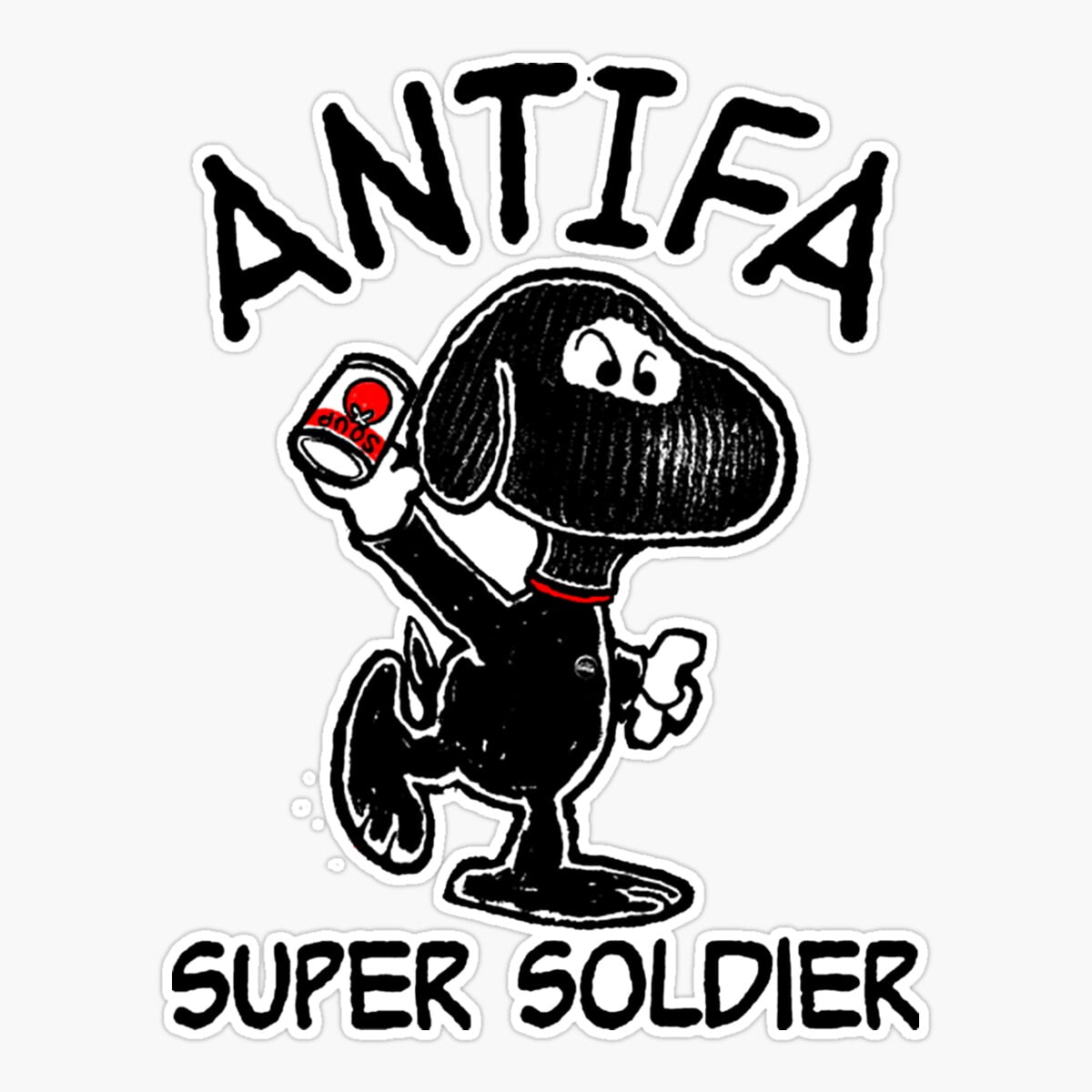 Onim Antifa Souper Soldier Sticker, Phone Decal Water Bottle Stickers ...