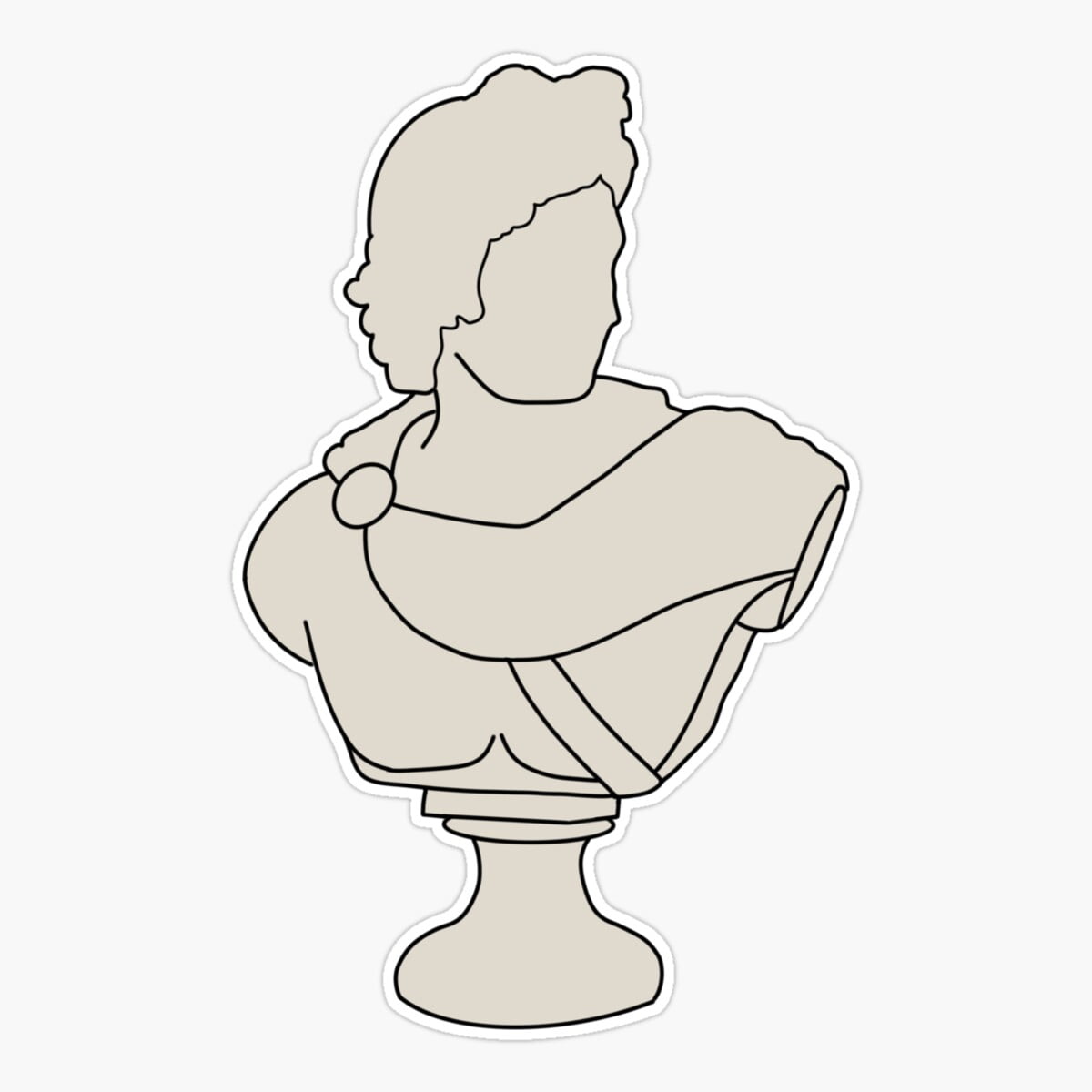 Onim Apollo Bust Sticker, Phone Decal Water Bottle Stickers Car Decals ...