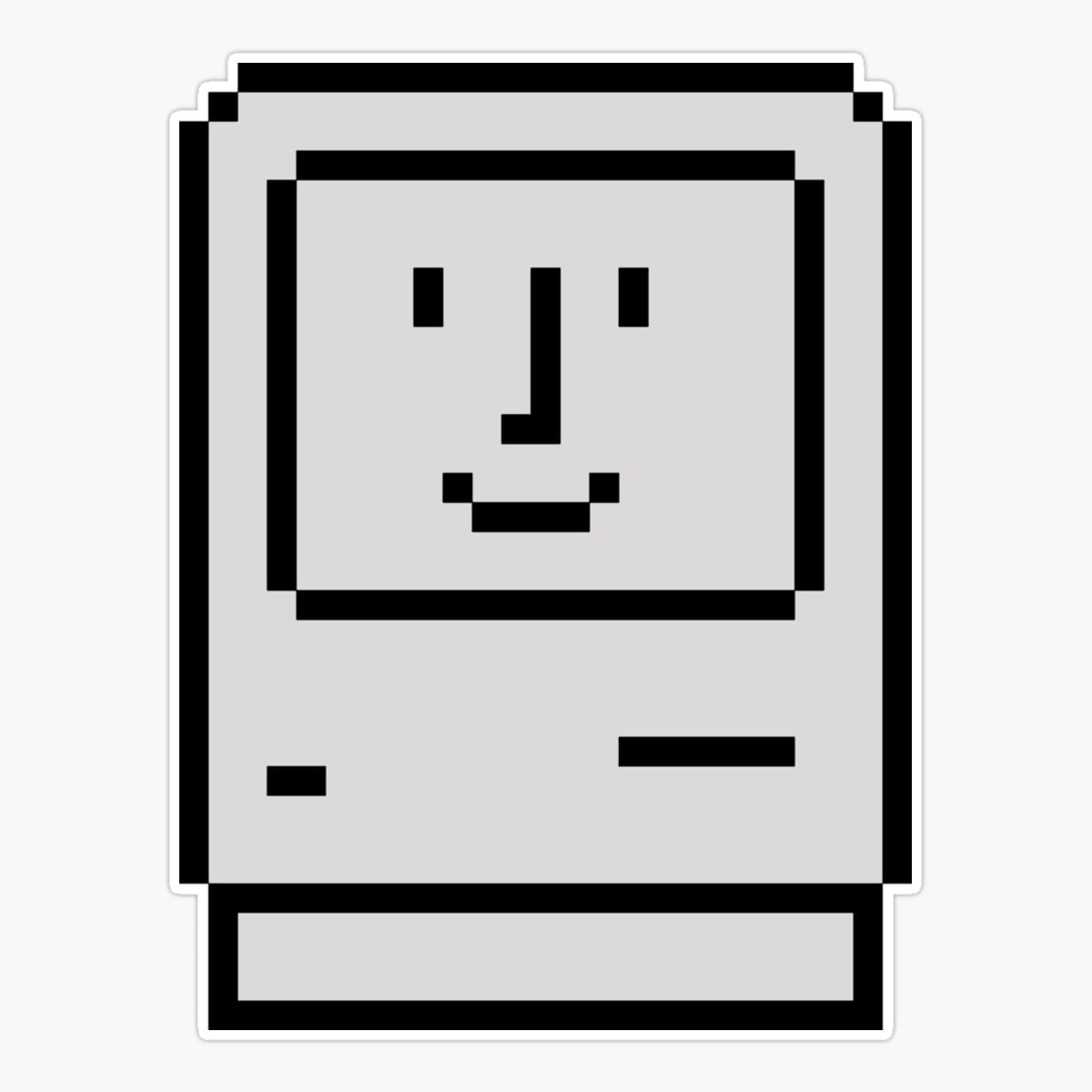 Onim Apple Macintosh 8 Bit Sticker, Phone Decal Water Bottle Stickers ...