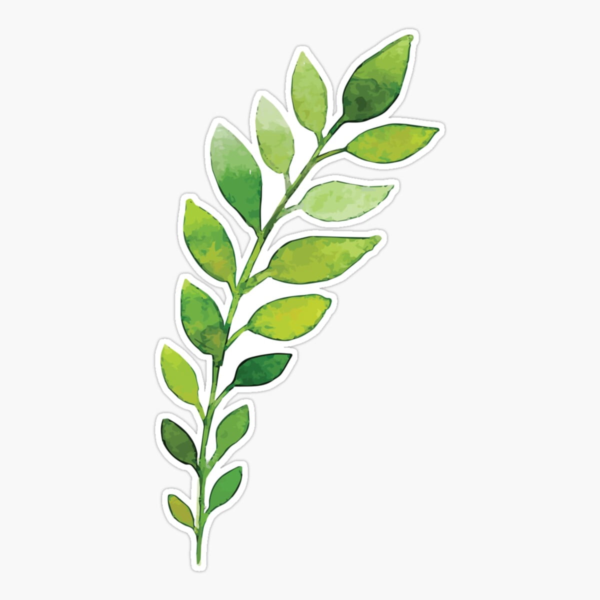 Onim Aquarell Leaf Sticker, Phone Decal Water Bottle Stickers Car ...
