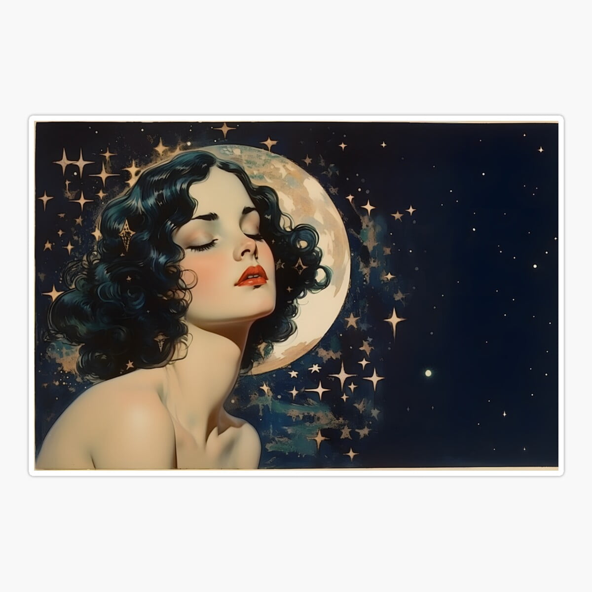 Onim Aquarius - Pinup Star Sticker, Phone Decal Water Bottle Stickers ...