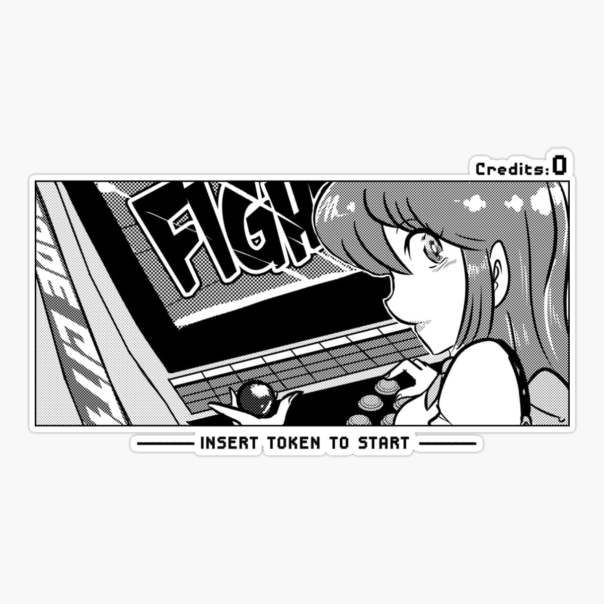 Onim Arcade Girl Sticker, Phone Decal Water Bottle Stickers Car Decals, Funny Birthday Gift ...