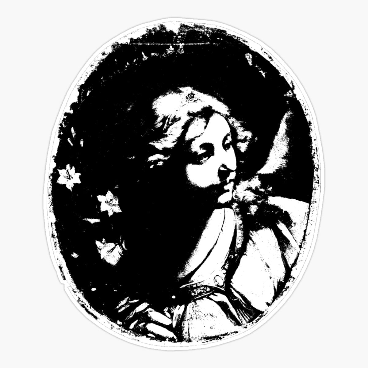 Onim Archangel Gabriel B/W (The Mandela Catalogue Inspired) Sticker ...