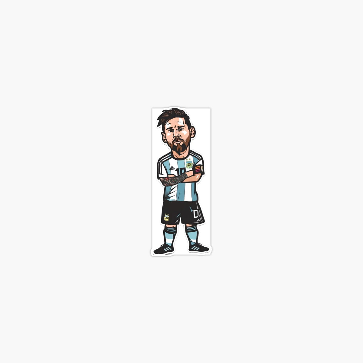 Onim Argentina Stripes: Goat Soccer Legend Sticker, Phone Decal Water ...