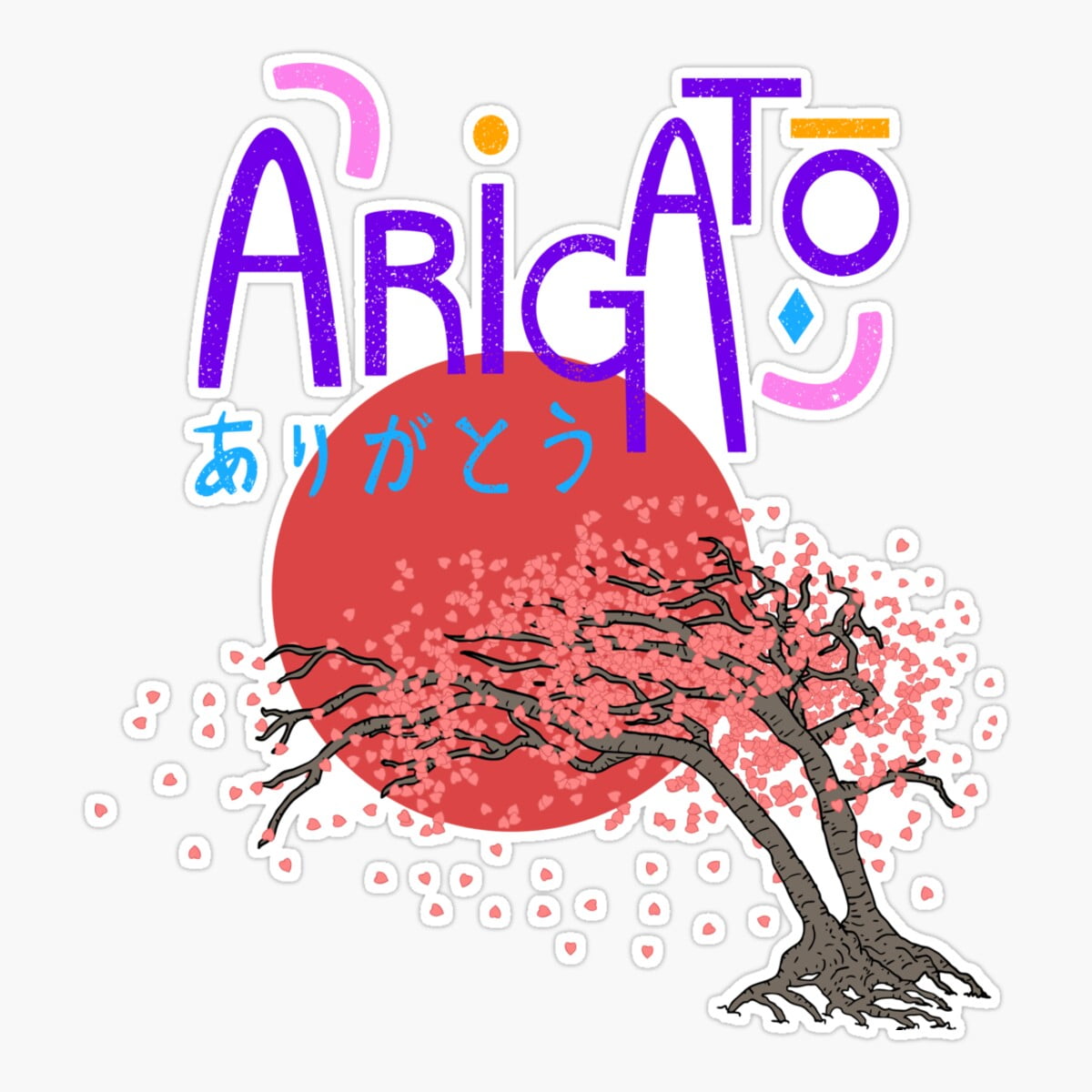 Onim Arigato Sticker, Phone Decal Water Bottle Stickers Car Decals ...