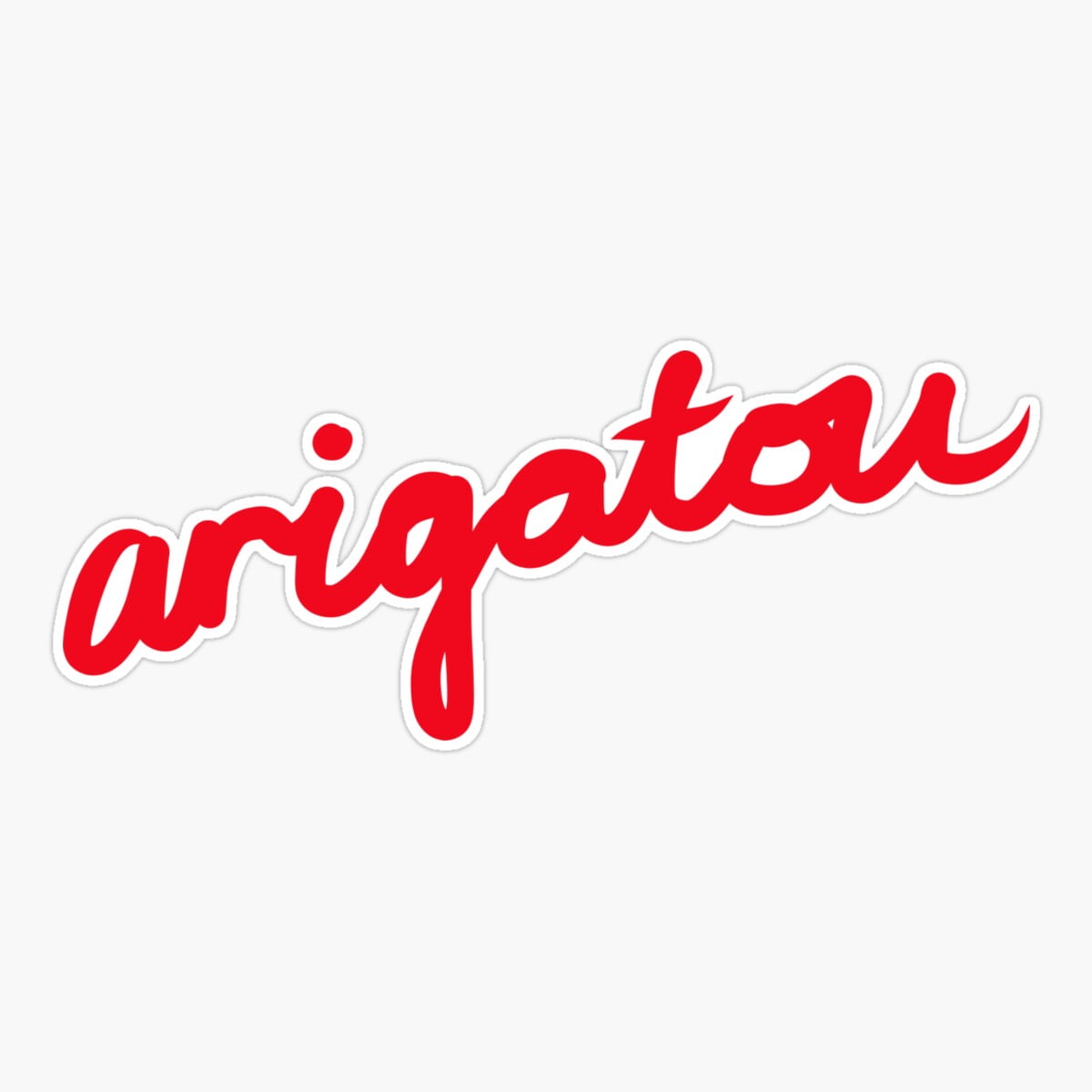 Onim Arigatou - Red Sticker, Phone Decal Water Bottle Stickers Car ...