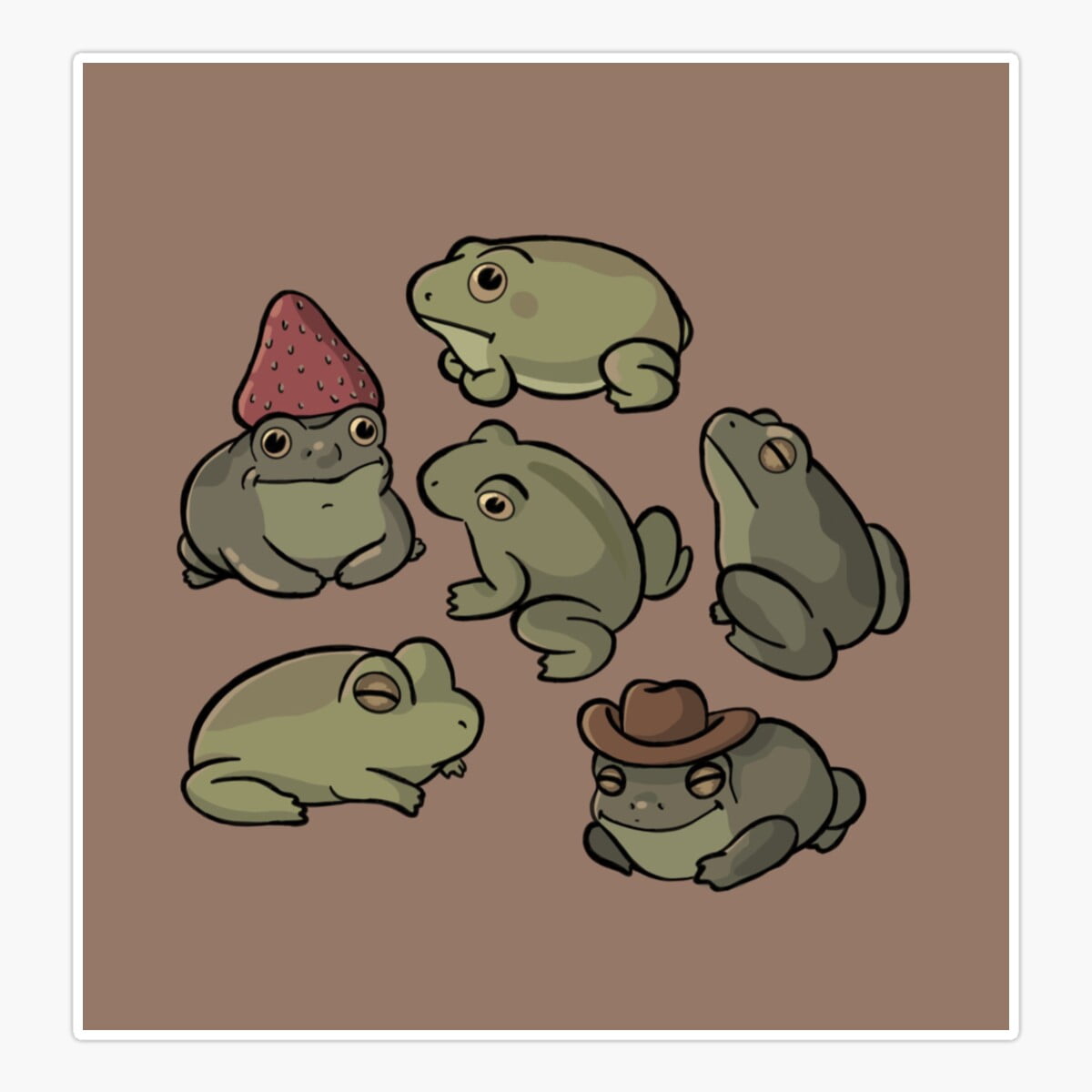 Onim Army Of Frogs Sticker, Phone Decal Water Bottle Stickers Car ...