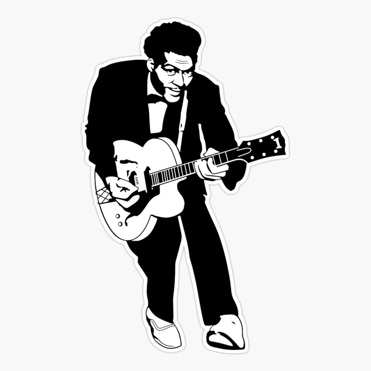 Onim Art Chuck Black And White Sticker, Phone Decal Water Bottle ...