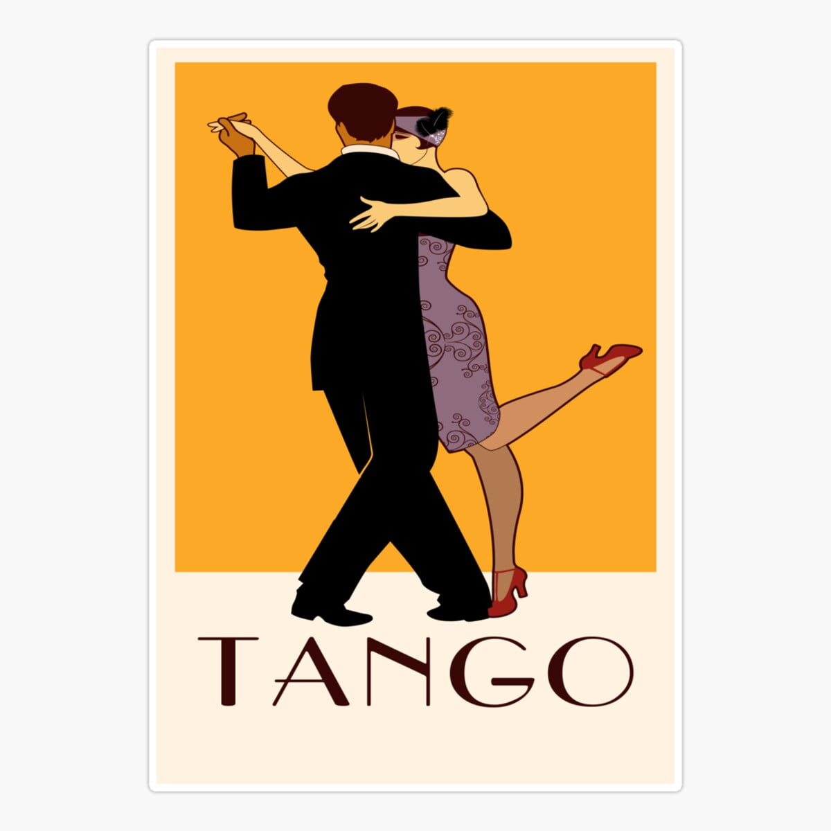 Onim Art Deco Argentine Tango A Dreamer`S Dance Vintage Retro Art ...