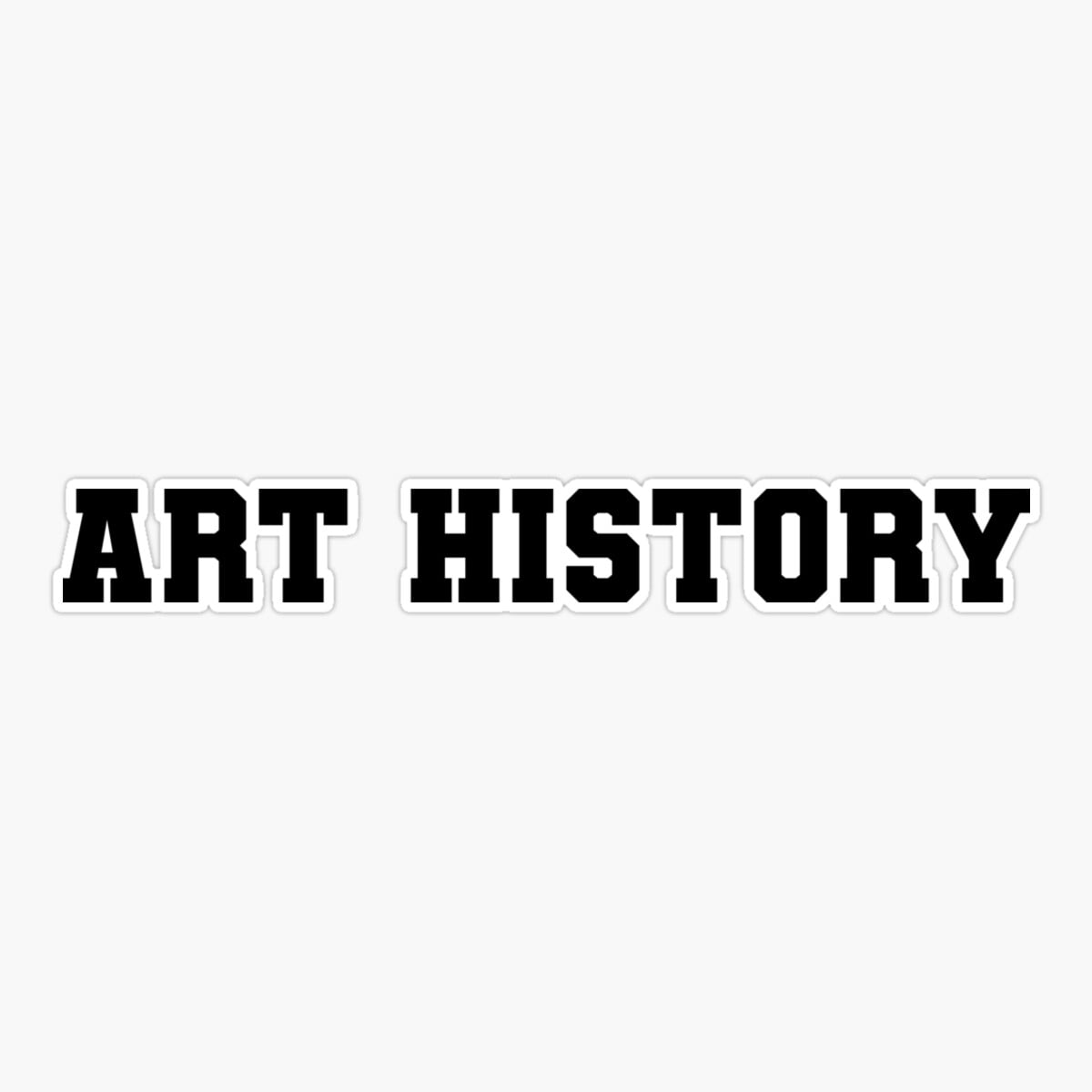 Onim Art History Major Vintage Varsity Print Sticker, Phone Decal Water ...