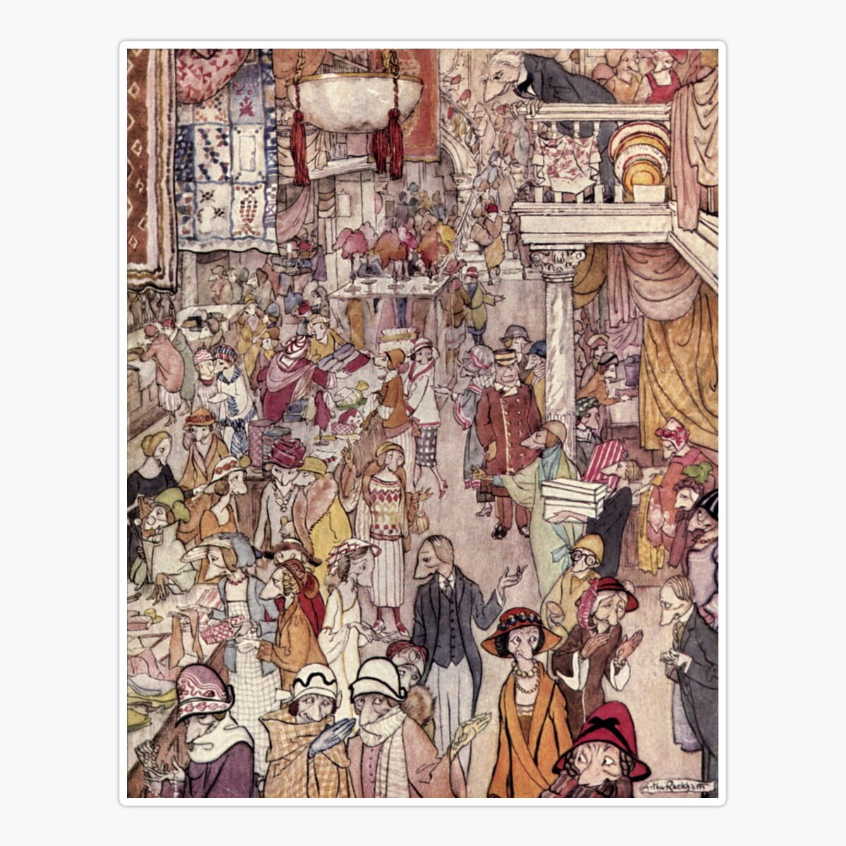 Onim Arthur Rackham- Where The Blue Begins Sticker, Phone Decal Water ...