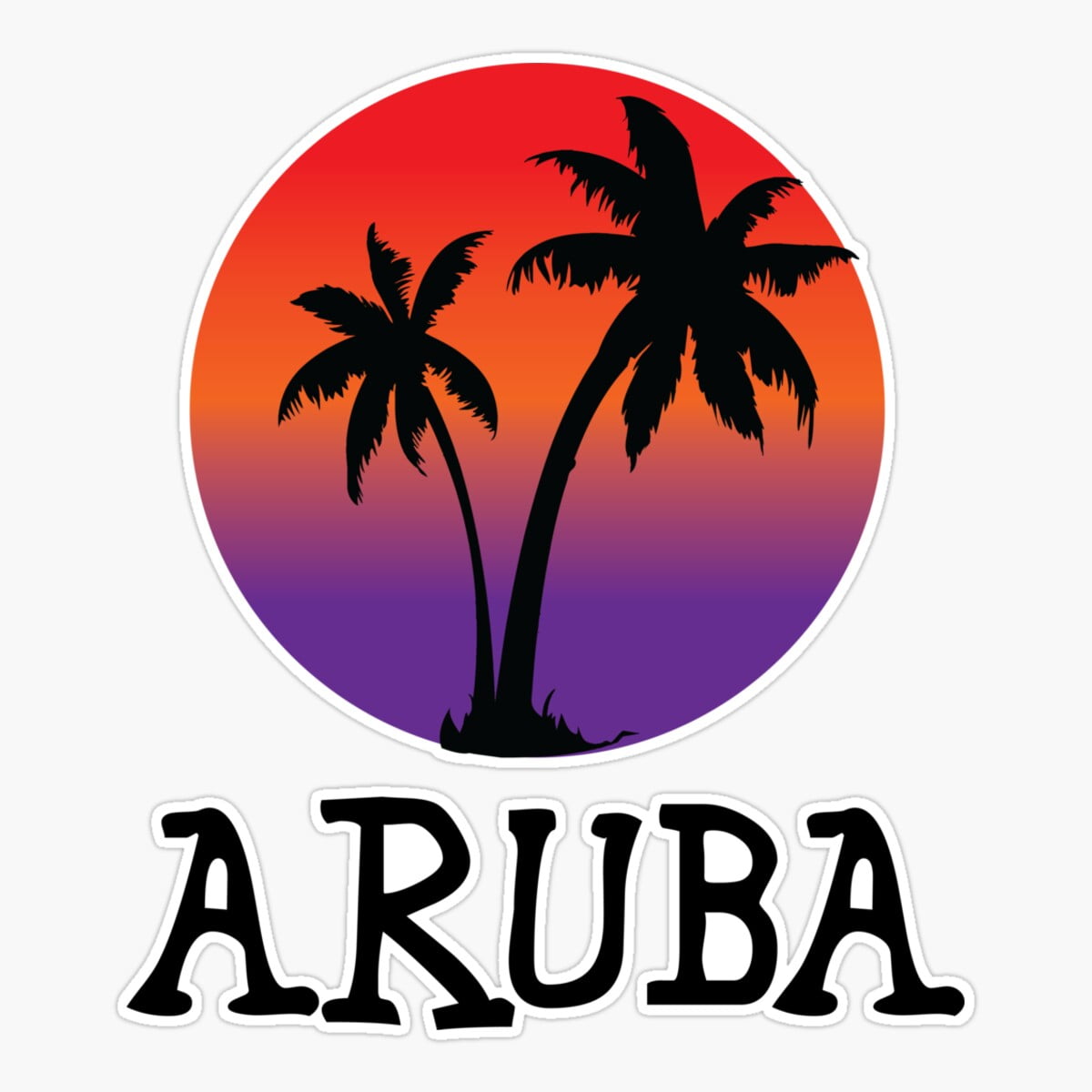 Onim Aruba Sticker, Phone Decal Water Bottle Stickers Car Decals, Funny ...