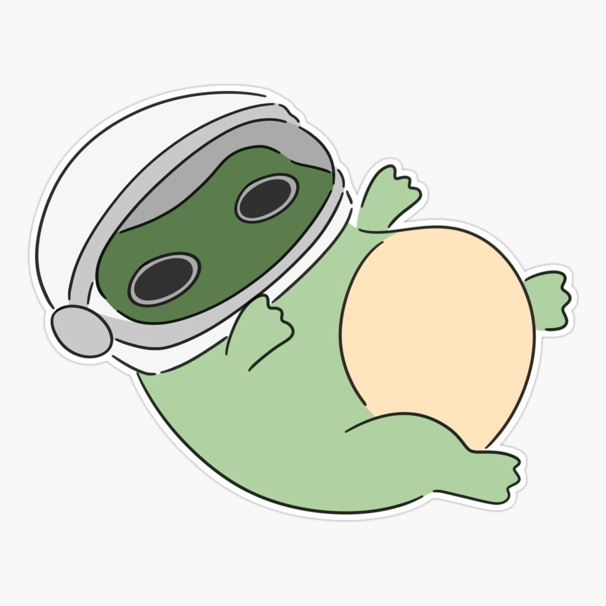 Onim Astronaut Froggy Sticker, Phone Decal Water Bottle Stickers Car ...