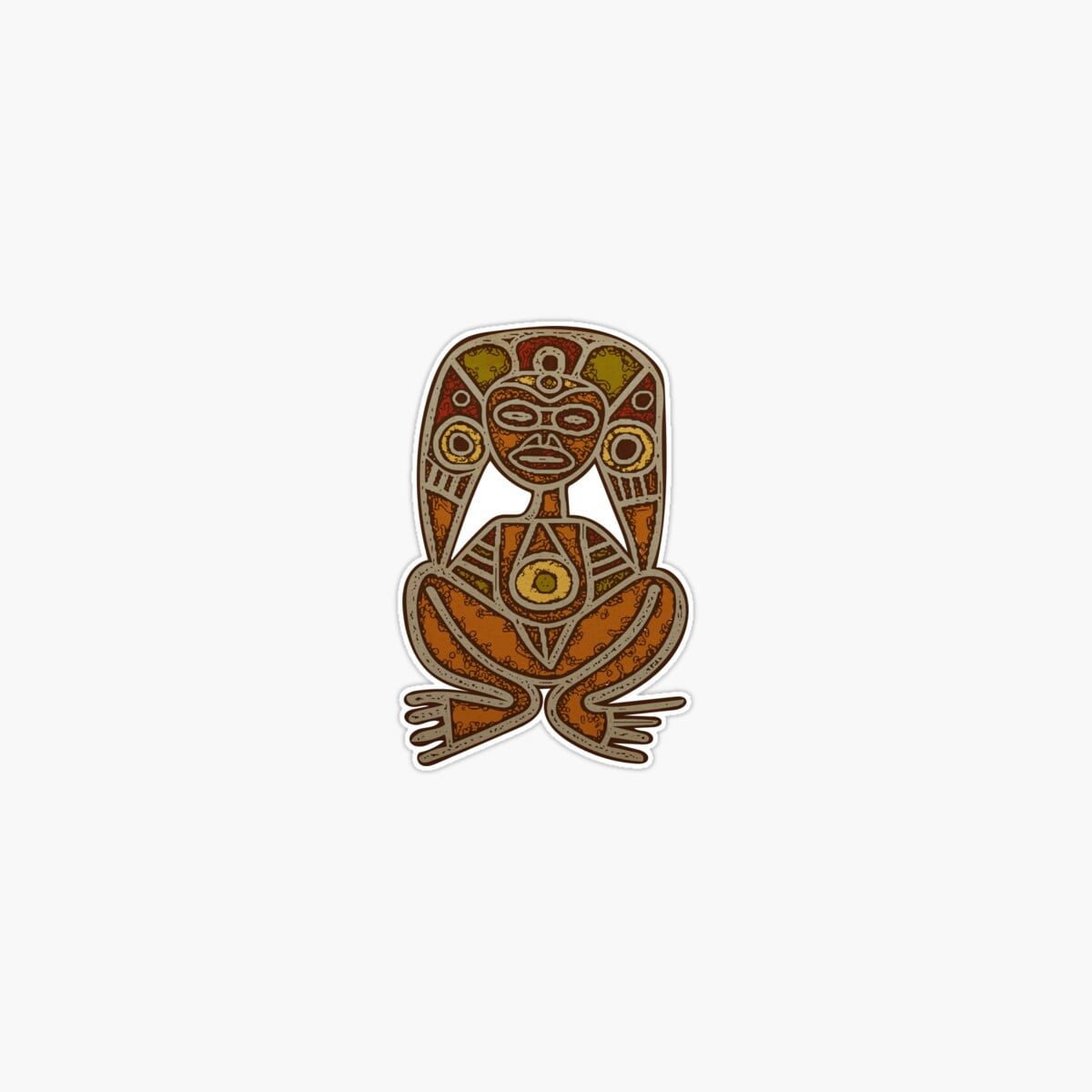 Onim Atabey Goddess Taino Symbol Sticker - Walmart.com