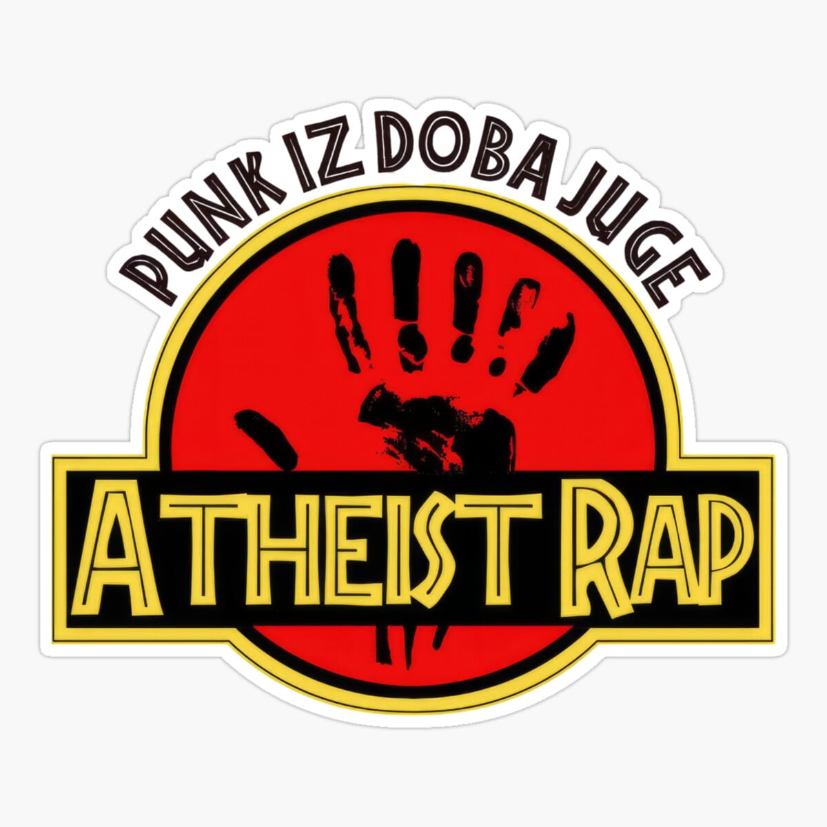 Onim Atheist Rap Logo Sticker, Phone Decal Water Bottle Stickers Car ...