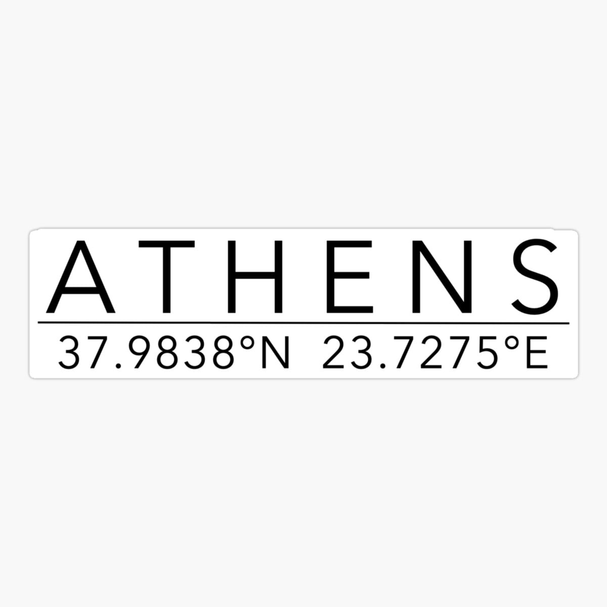 Onim Athens Sticker, Phone Decal Water Bottle Stickers Car Decals ...
