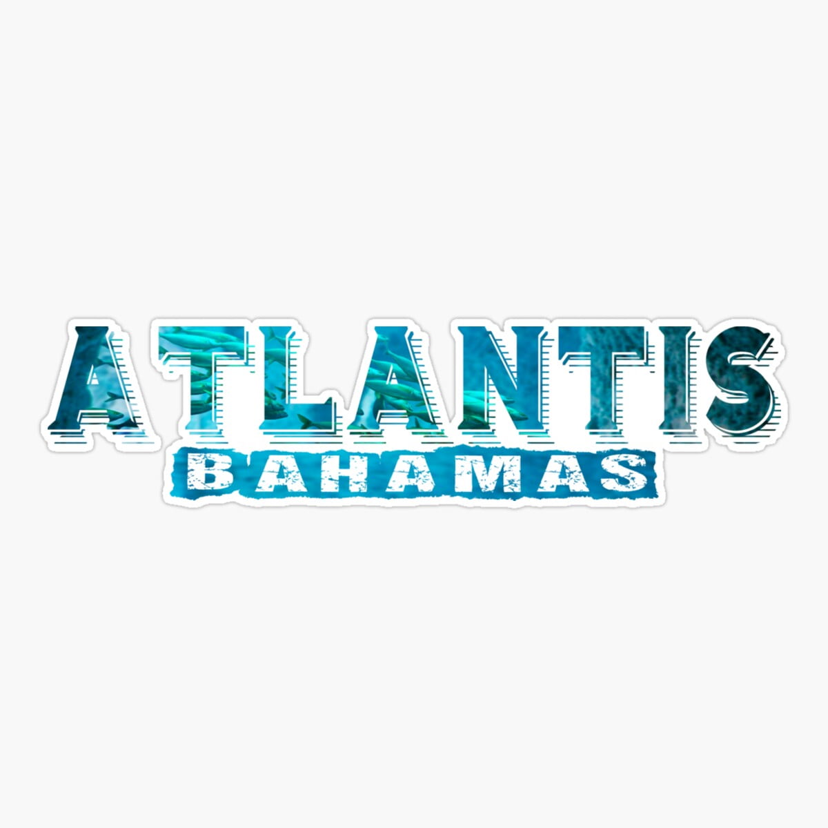 Onim Atlantis Bahamas Sticker, Phone Decal Water Bottle Stickers Car ...