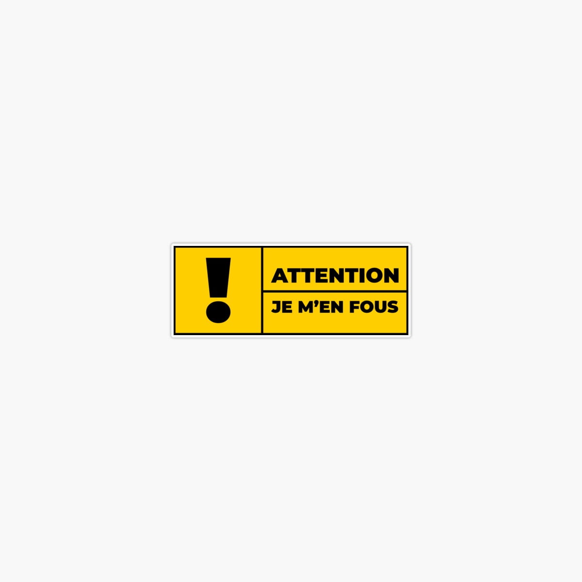 Onim Attention! Je m'en fous - French Language Culture Lover Gift ...