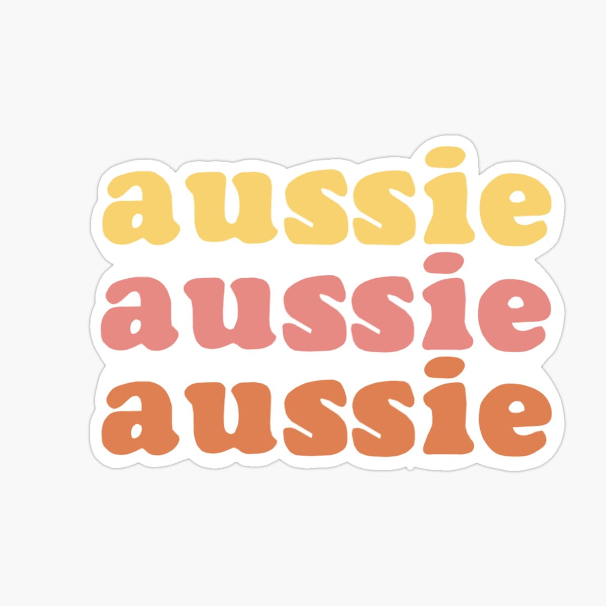 Onim Aussie Aussie Aussie! (Oi,Oi,Oi) Sticker, Phone Decal Water Bottle ...