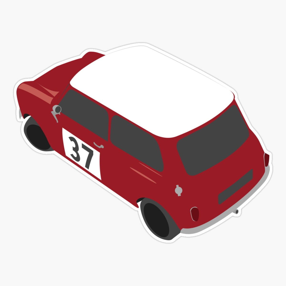 Onim Austin Mini Cooper Rally Car Sticker, Phone Decal Water Bottle ...