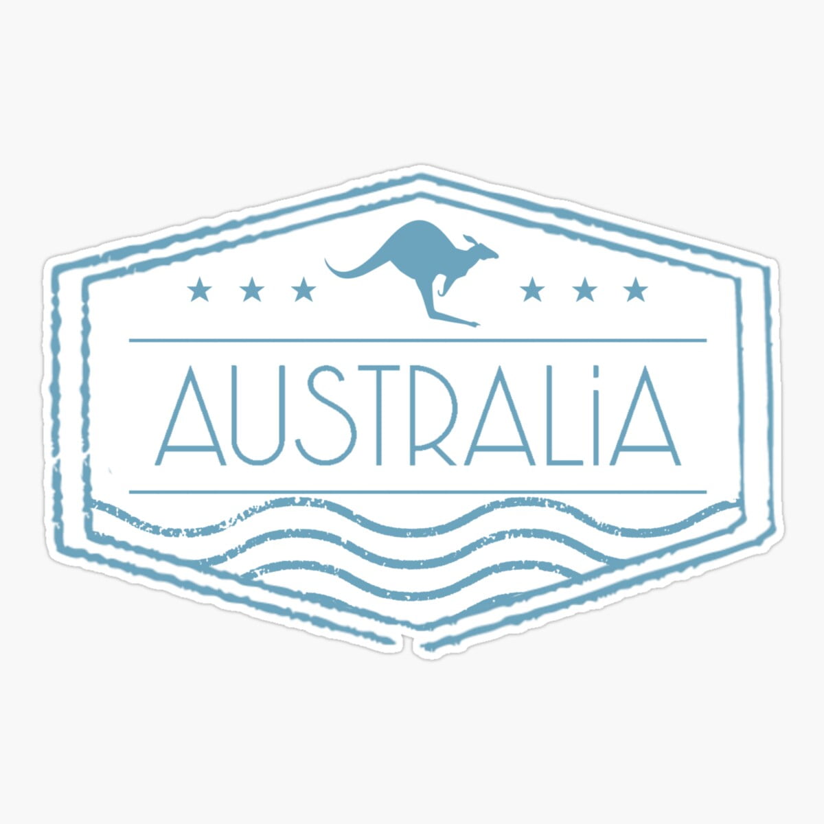 Onim Australia Stamp Sticker, Phone Decal Water Bottle Stickers Car ...