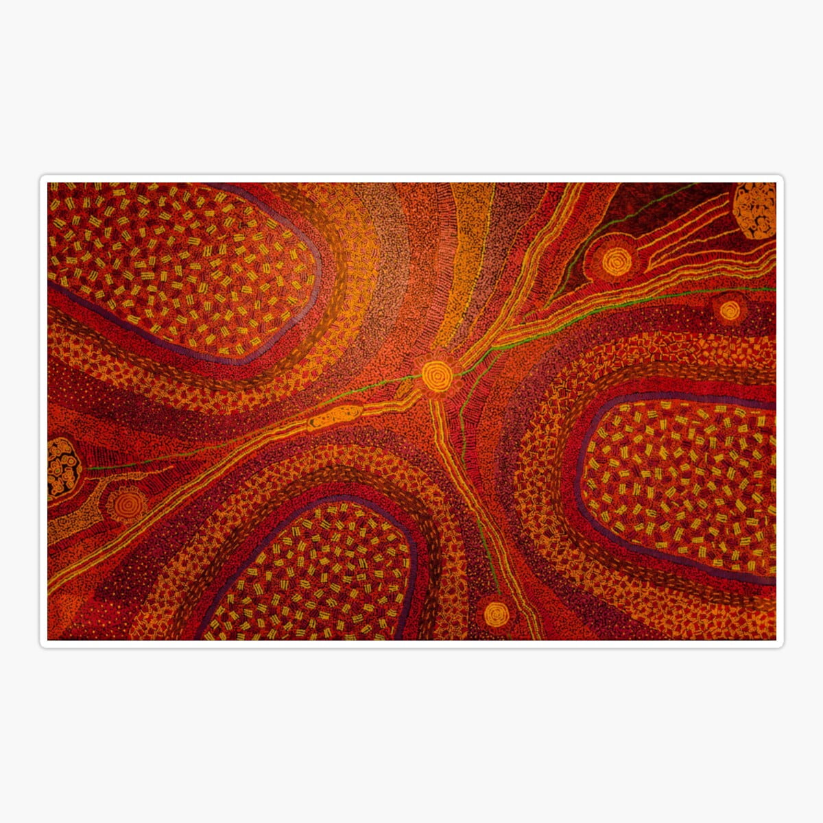 Onim Australian Aboriginal Art Vintage Sticker, Phone Decal Water ...