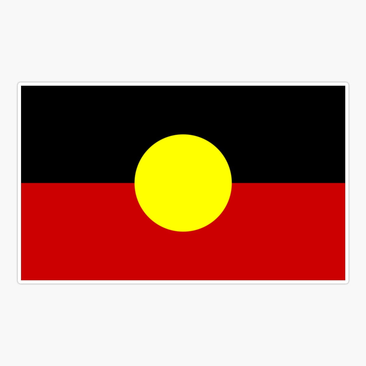 Onim Australian Aboriginal Flag Sticker, Phone Decal Water Bottle ...