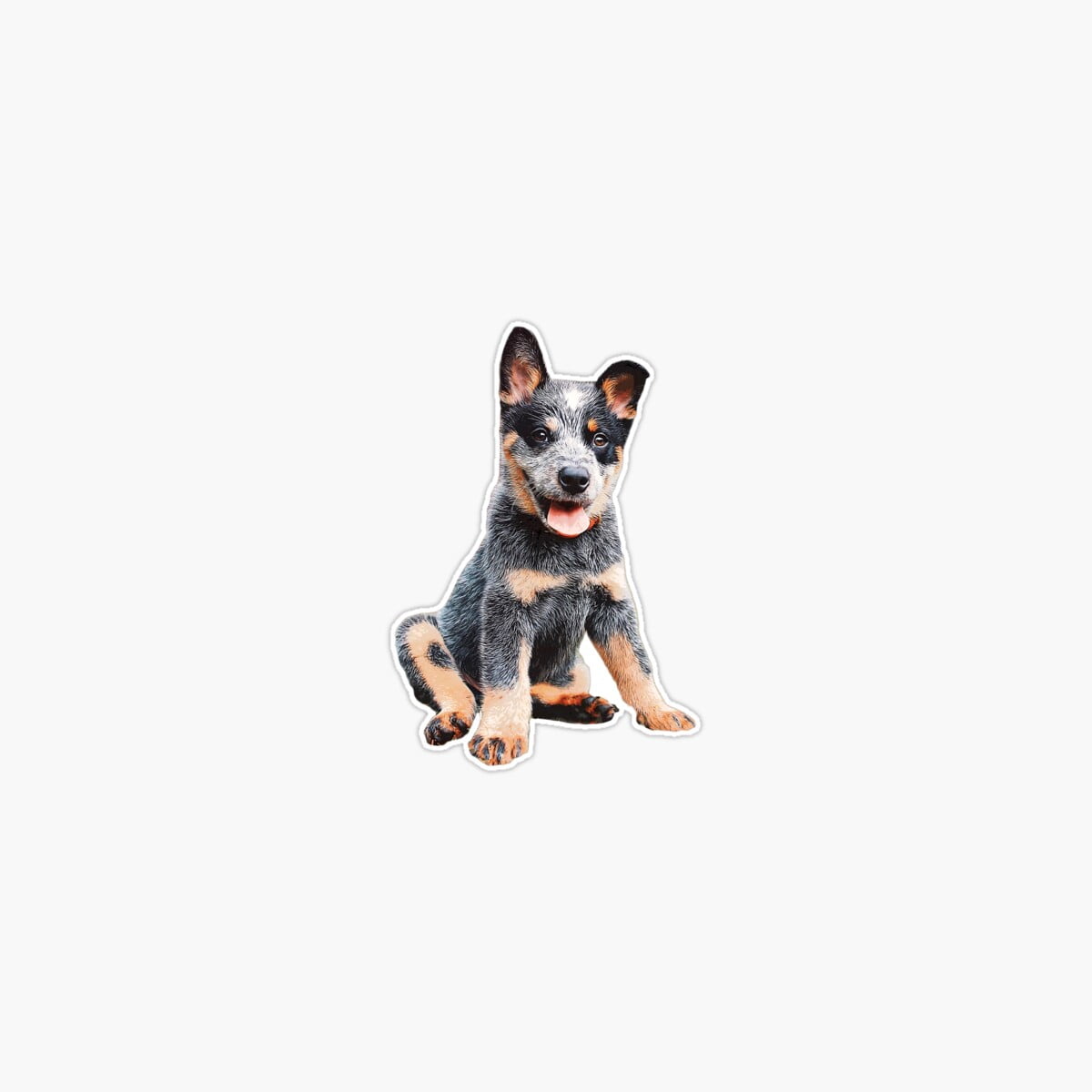 Onim Australian Cattle Dog Blue Heeler Puppy Sticker, Phone Decal Water ...
