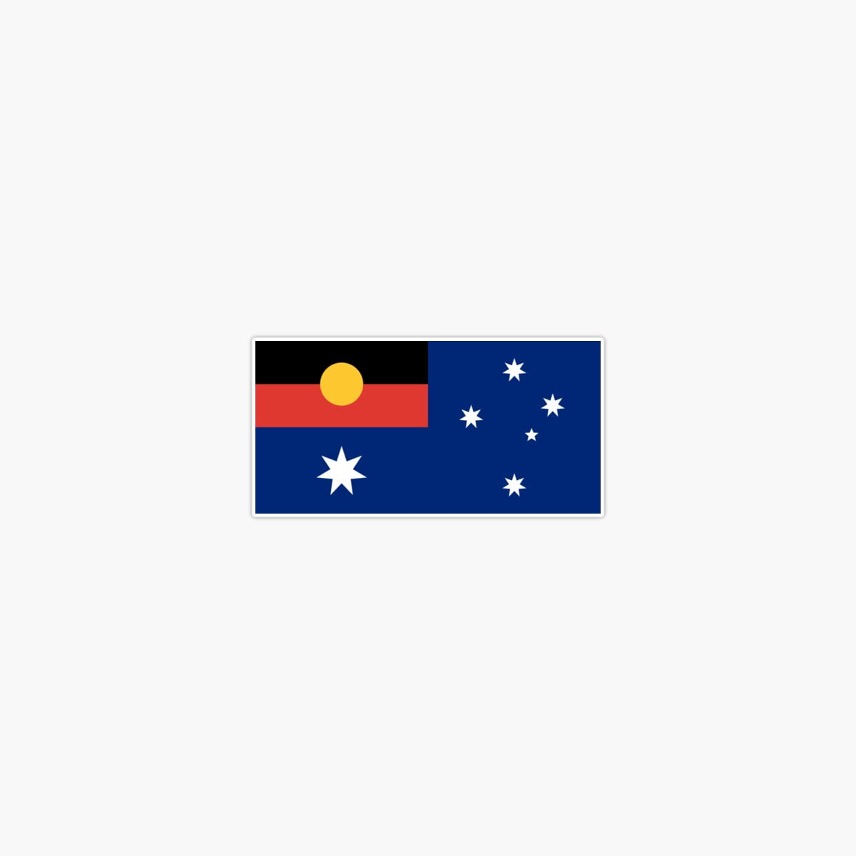 Onim Australian Flag With Aboriginal Flag Sticker, Phone Decal Water ...