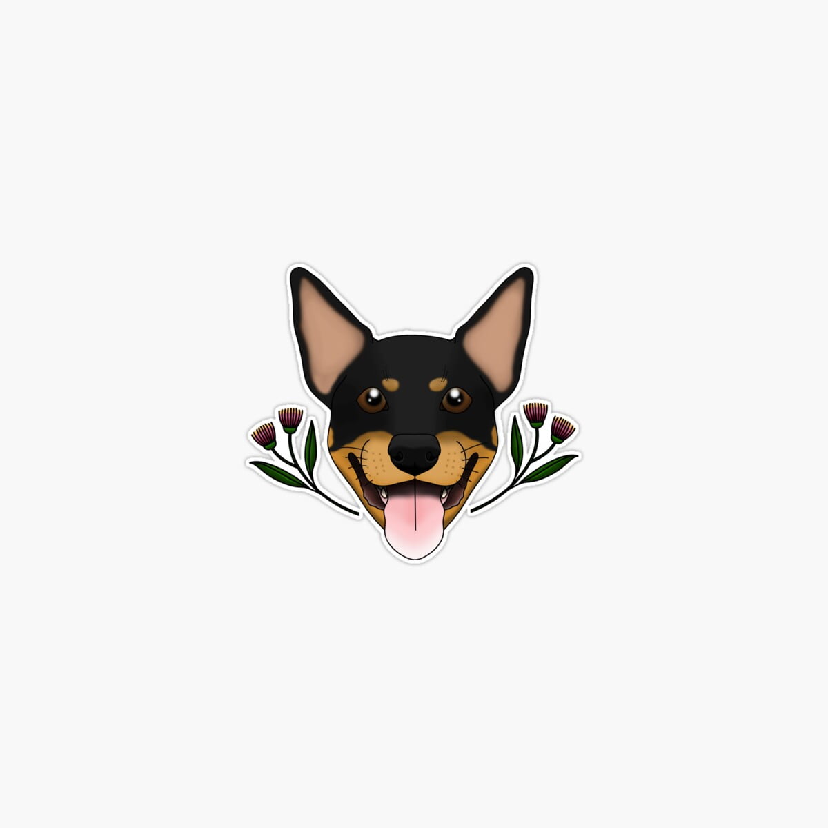 Onim Australian Kelpie (Black And Tan) Sticker, Phone Decal Water ...
