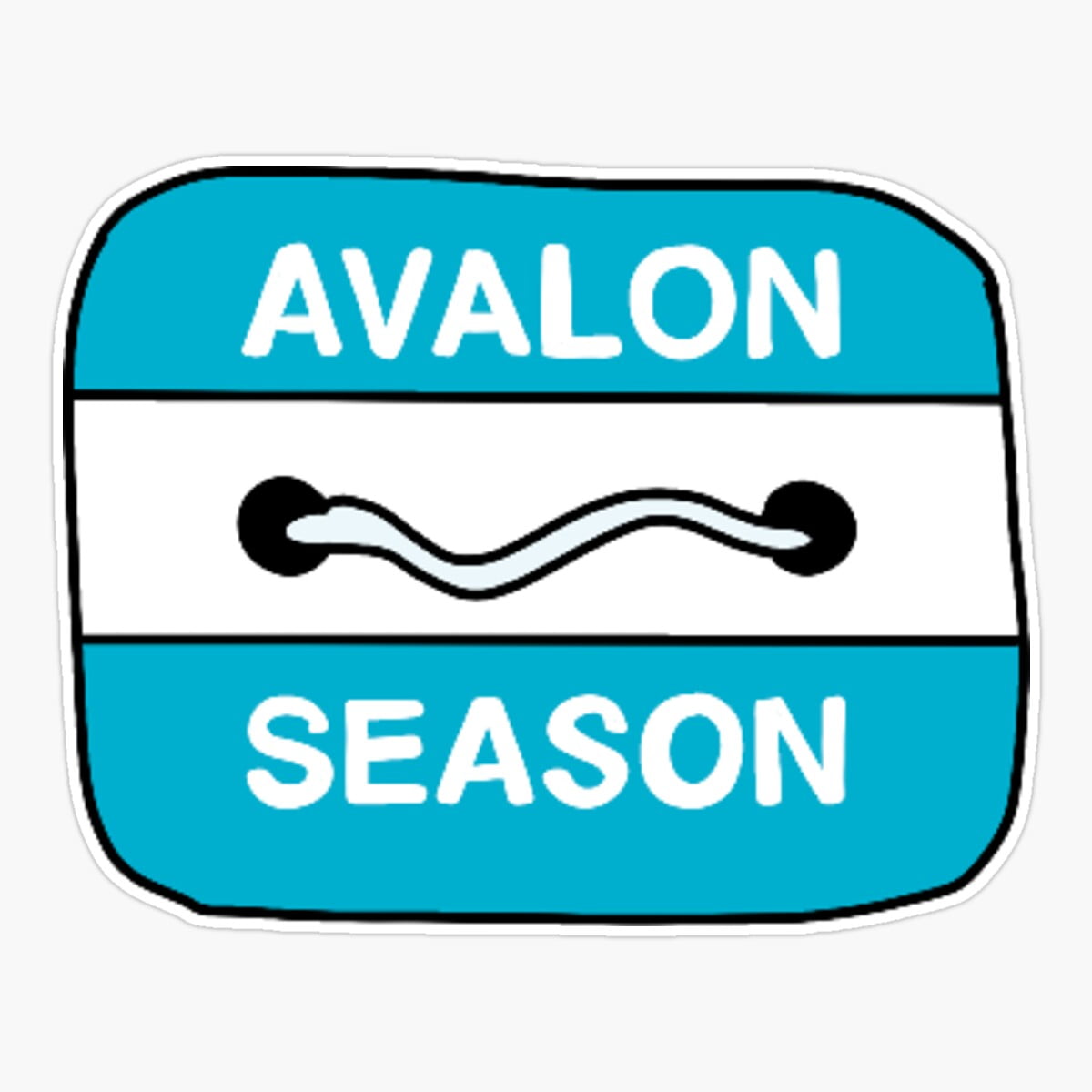 Onim Avalon Beach Tag Sticker, Phone Decal Water Bottle Stickers Car ...