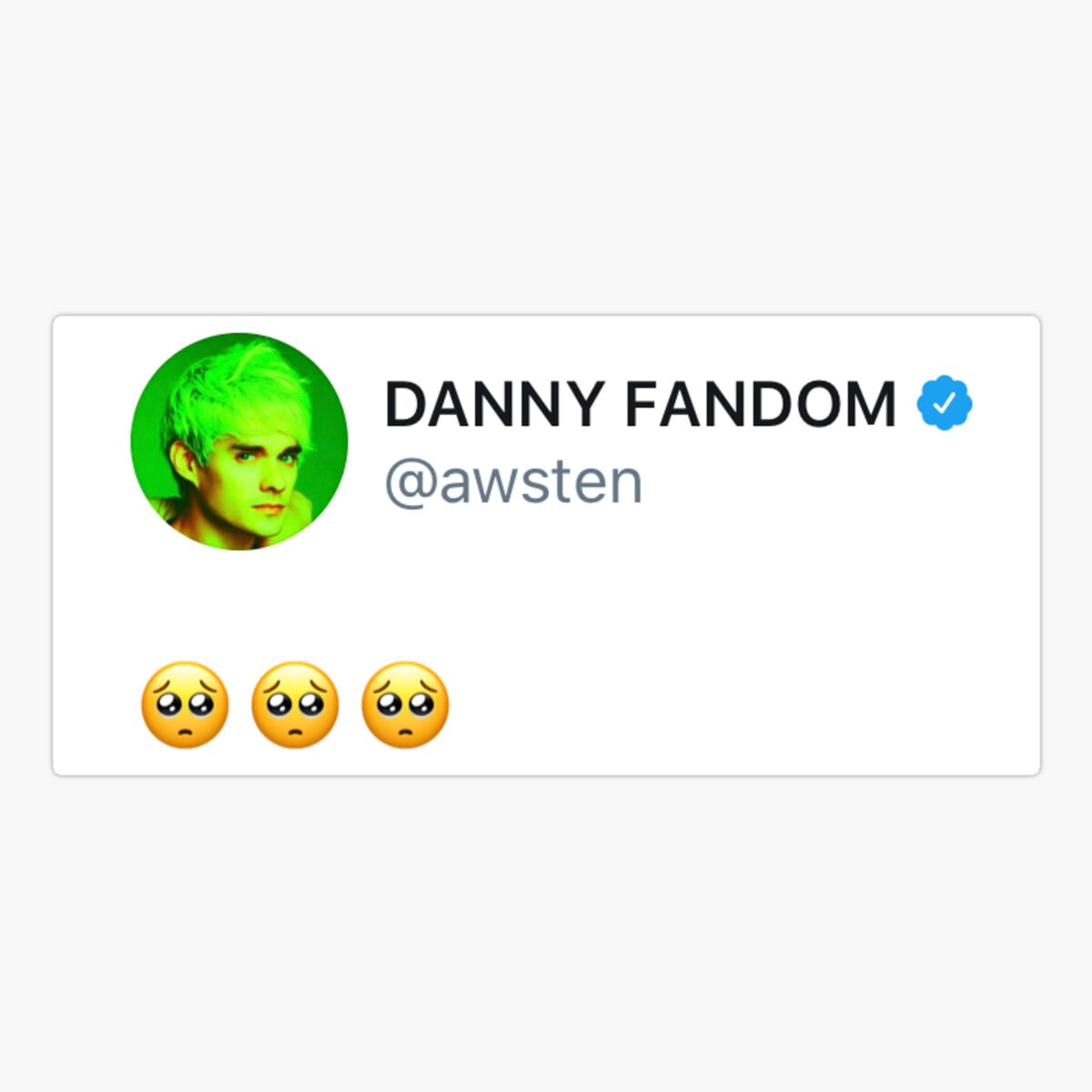 Onim Awsten Knight Uwu Emoji Tweet Sticker, Phone Decal Water Bottle ...