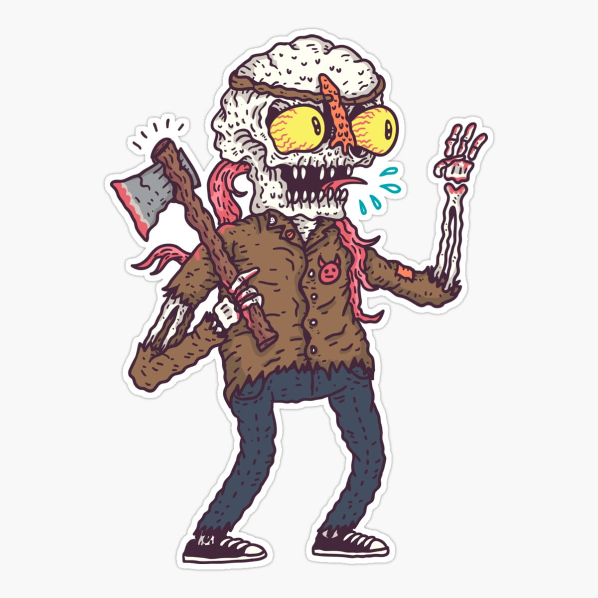 Onim Axe Jim Sticker, Phone Decal Water Bottle Stickers Car Decals ...