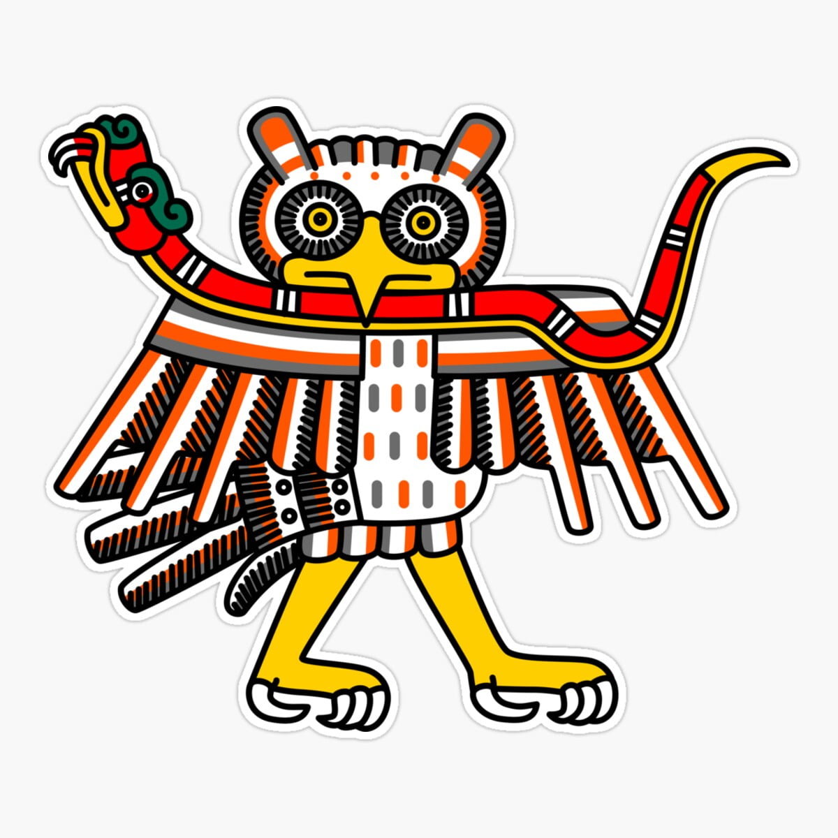 Onim Aztec Howl Sticker, Phone Decal Water Bottle Stickers Car Decals ...