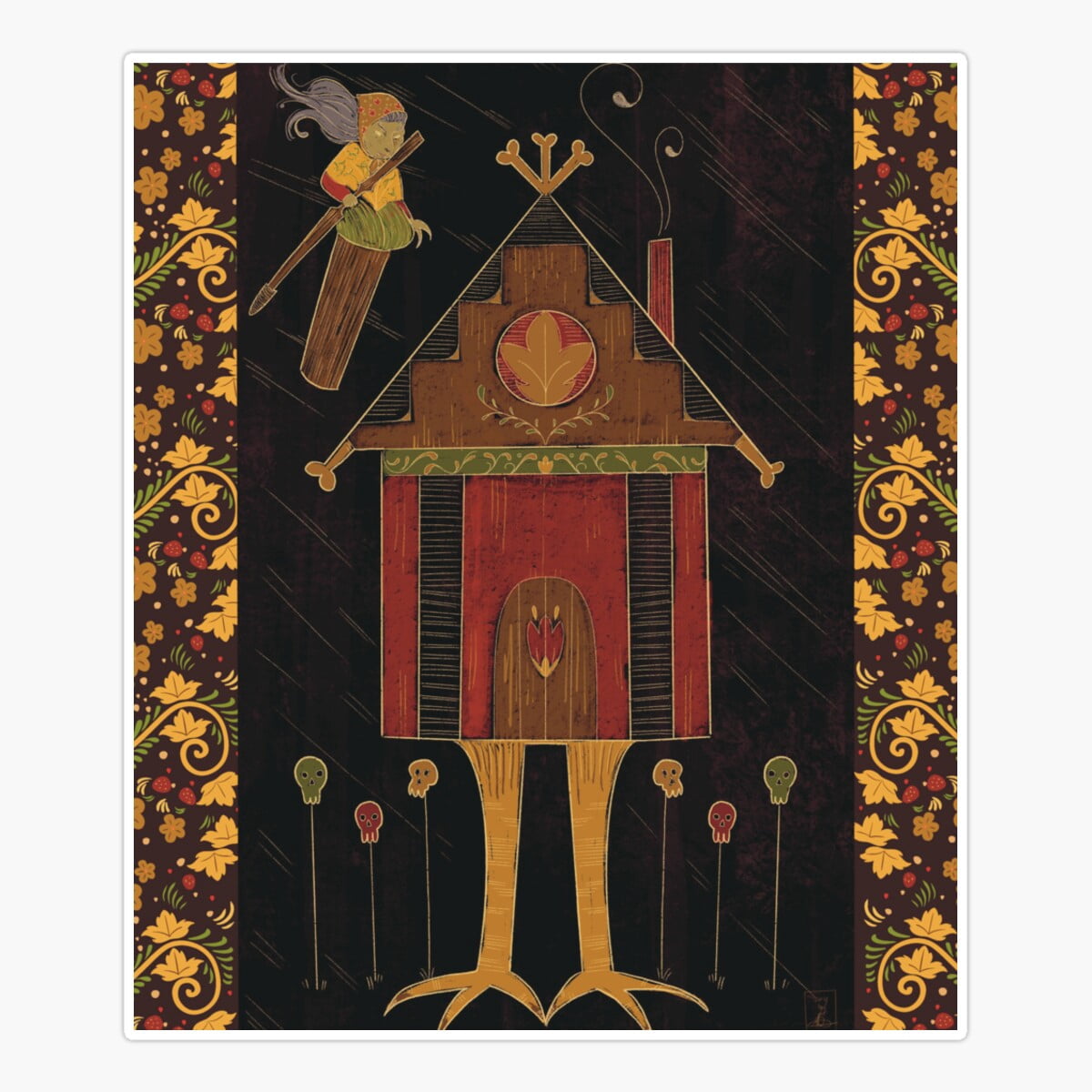Onim Baba Yaga Sticker, Phone Decal Water Bottle Stickers Car Decals ...